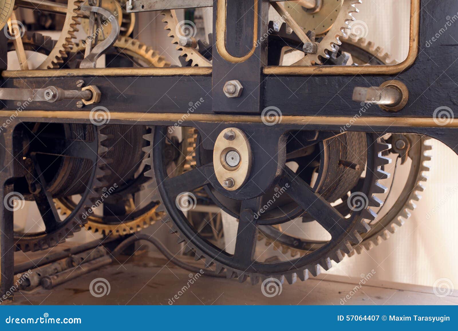 Big tower clock stock image. Image of motion, round, machine - 57064407