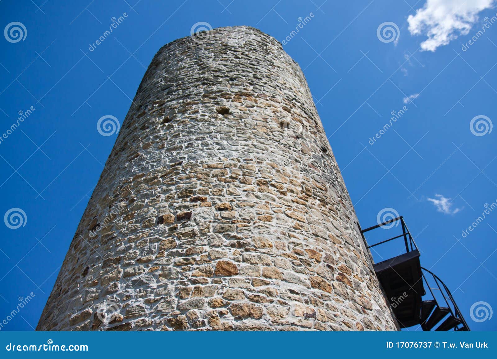 Big Tower of a Medieval Castle Facing the Sky Stock Image - Image of ...