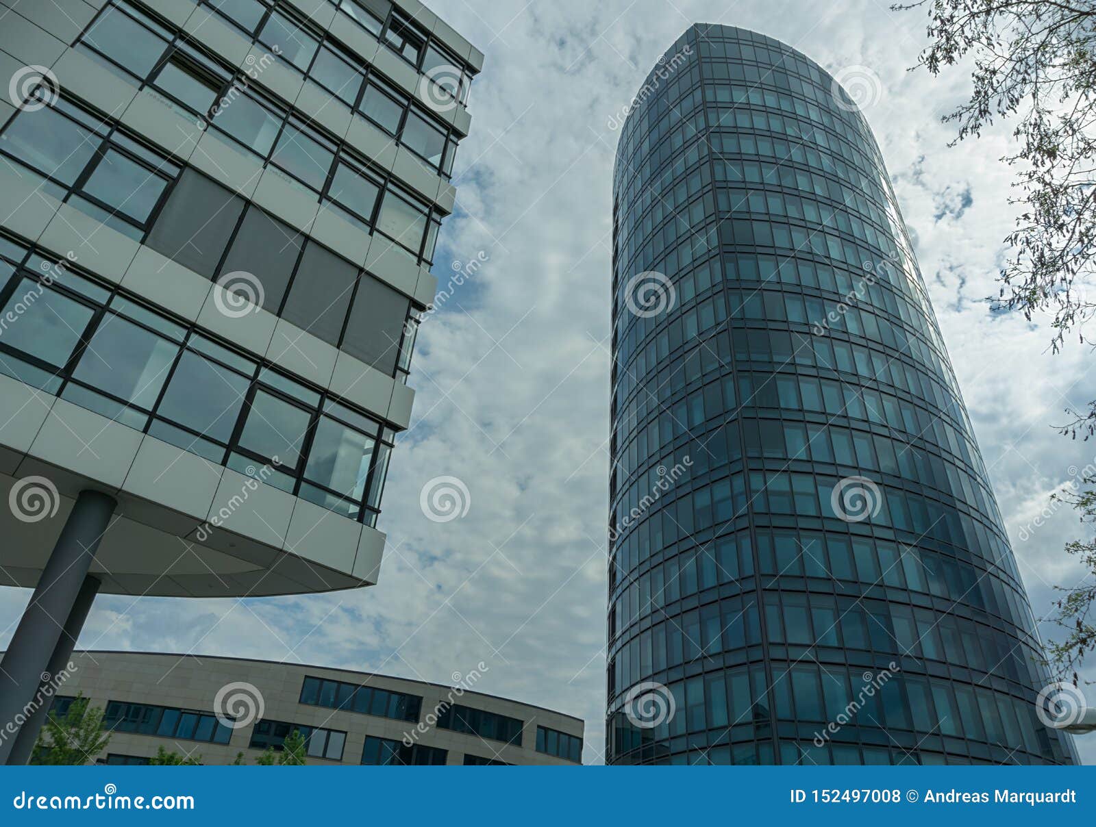 A Big Tower in an Urban City Stock Photo - Image of glass, estate ...
