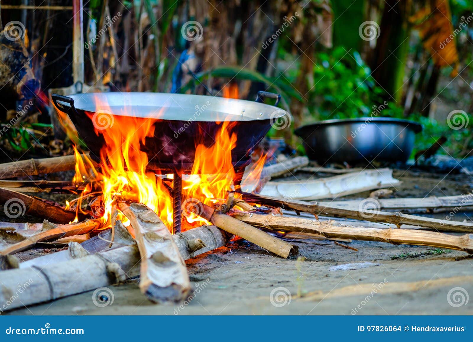 Old Traditional Cooking Method In Nigeria Stock Image | CartoonDealer ...