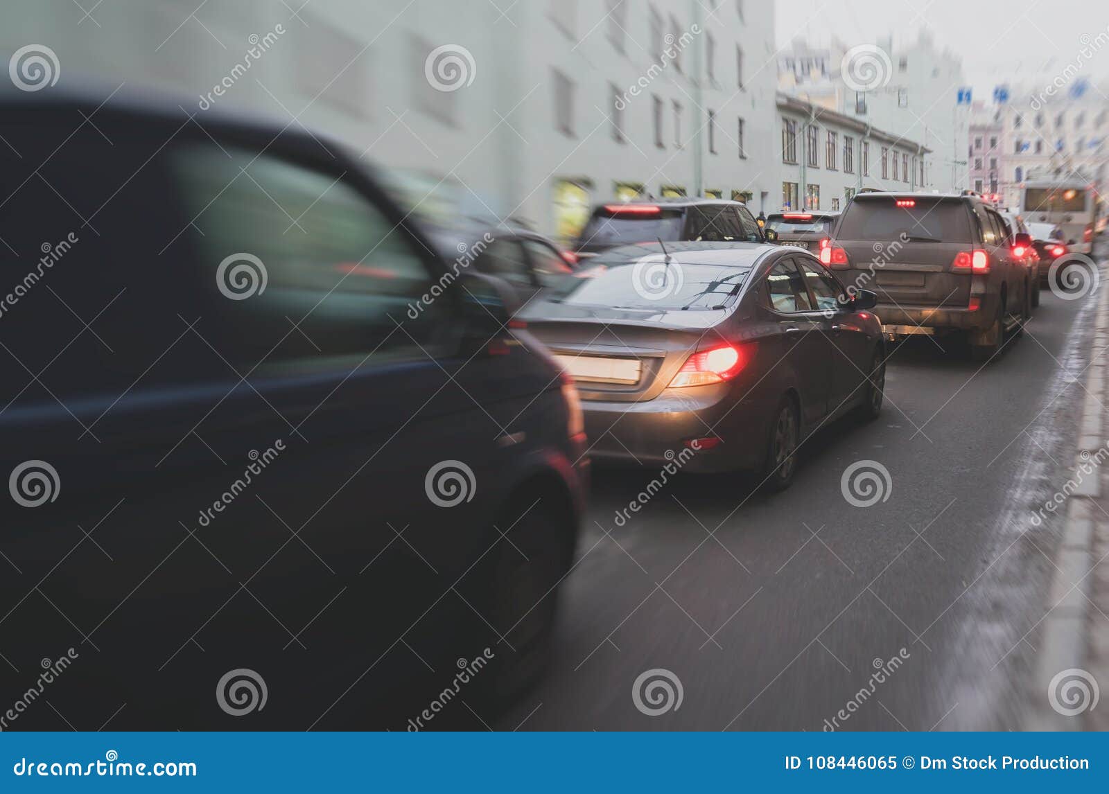 Big traffic jam. stock image. Image of pollution, prospekt - 108446065