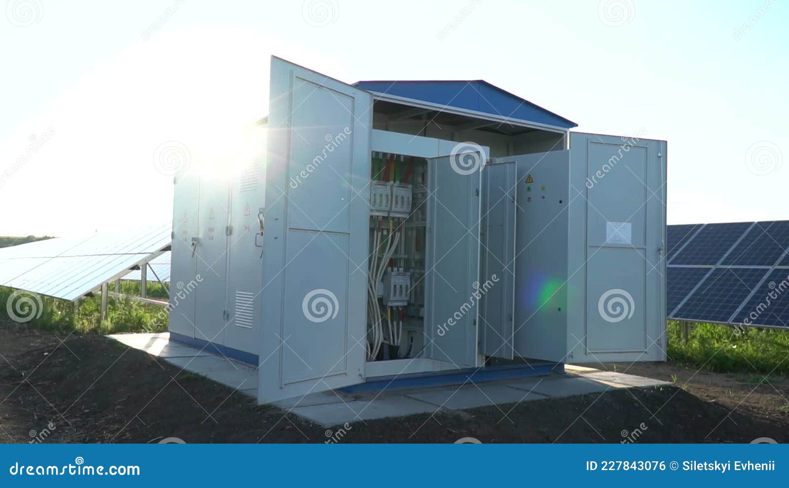 Big Transformer with the Doors Open and a Control Panel on Display ...