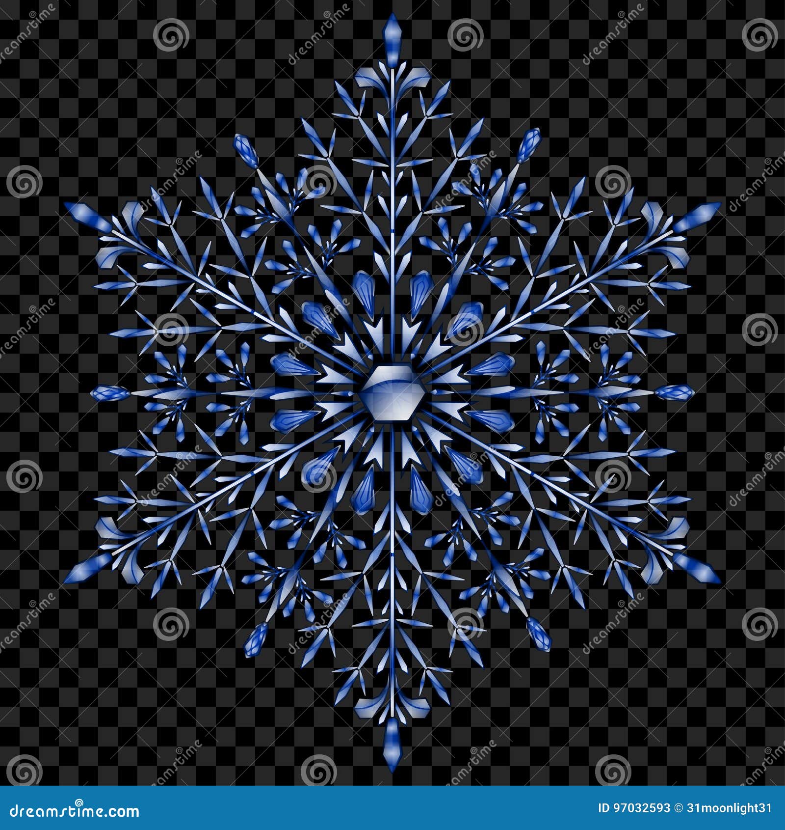 Big Translucent Christmas Snowflake Stock Vector - Illustration of ...