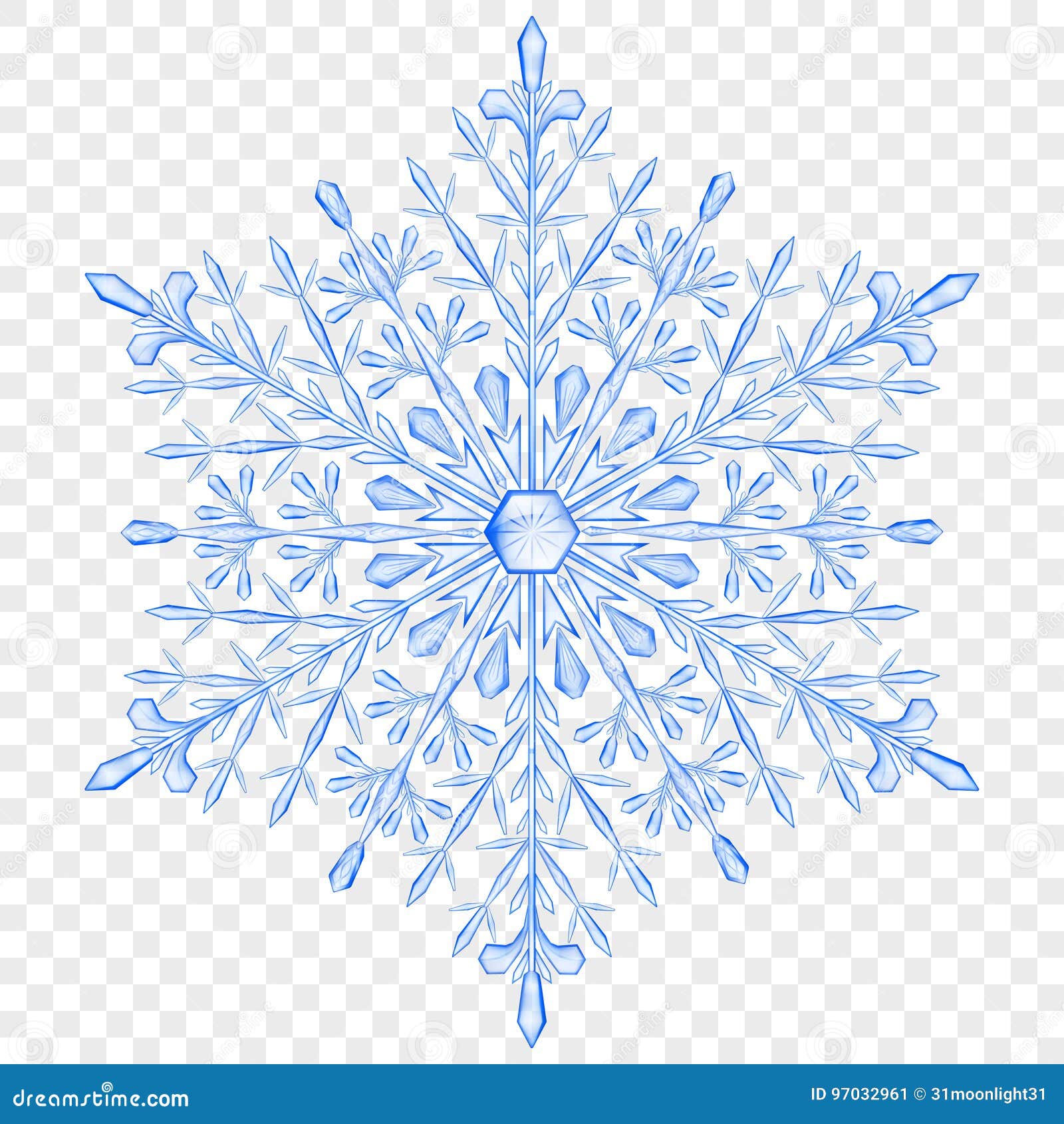 Big Translucent Christmas Snowflake Stock Vector - Illustration of ...