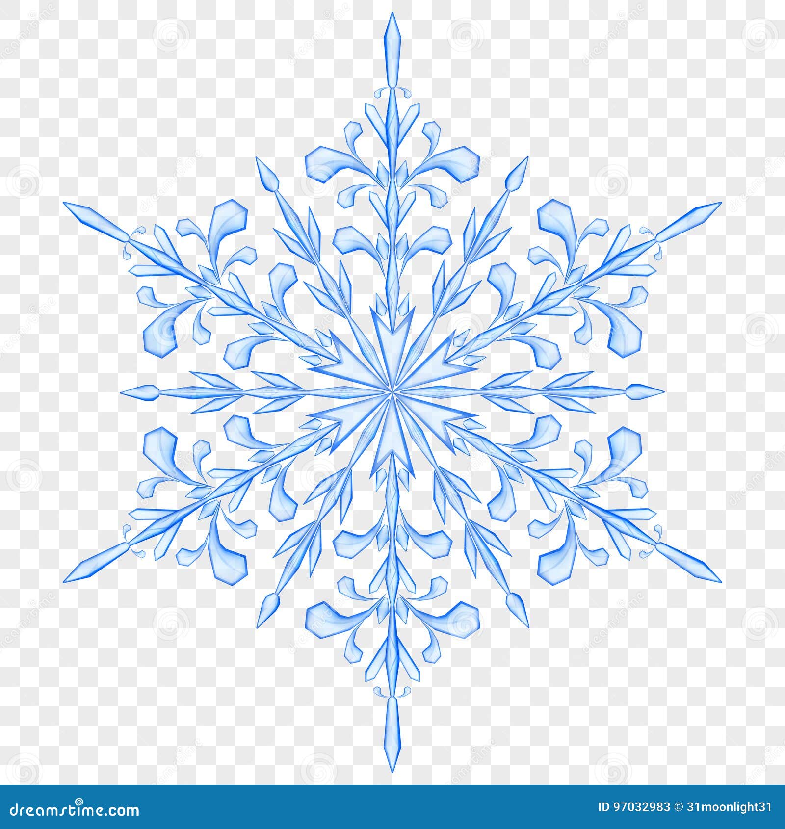 Big Translucent Christmas Snowflake Stock Vector - Illustration of ...
