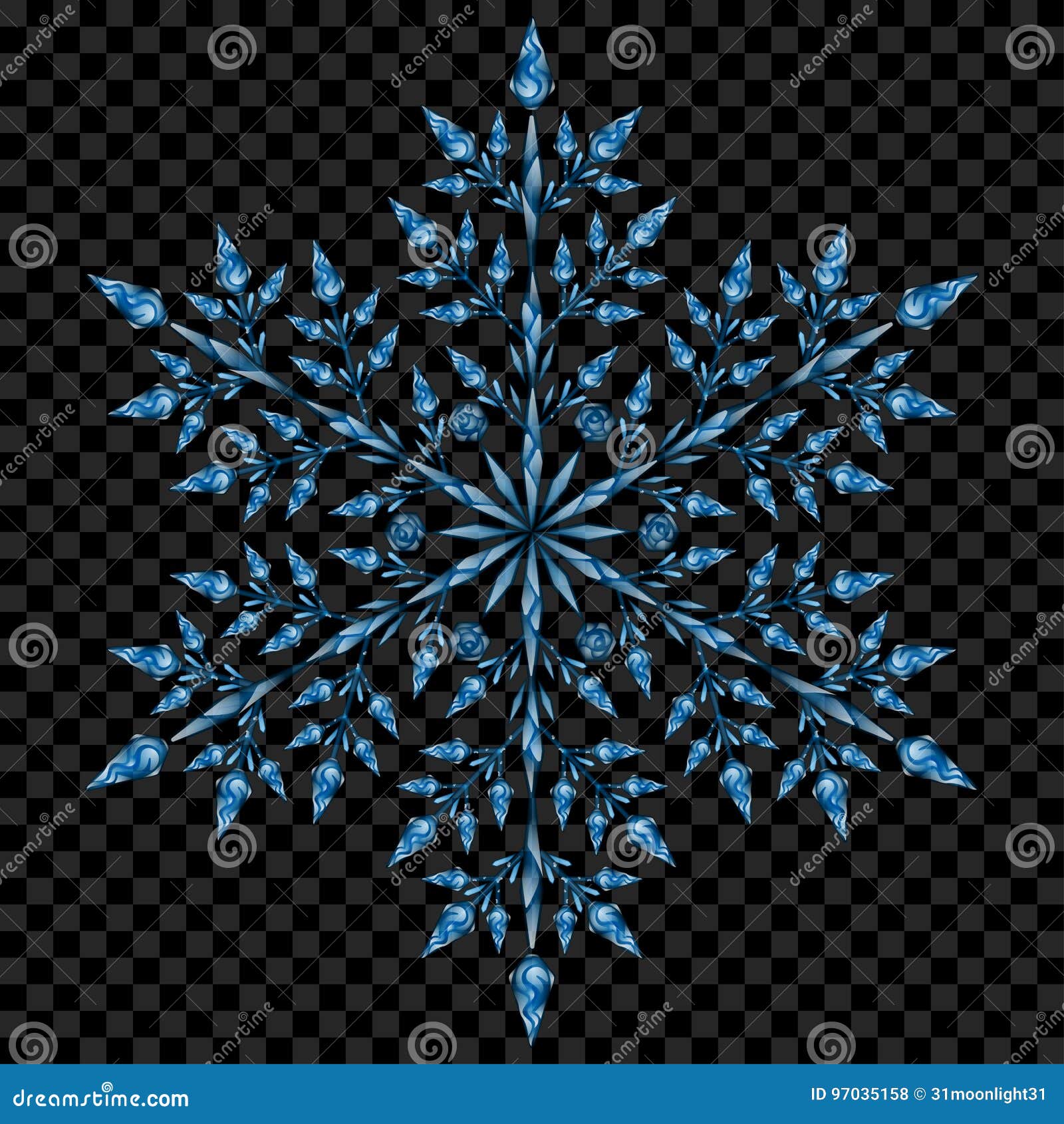 Big Translucent Christmas Snowflake Stock Vector - Illustration of ...