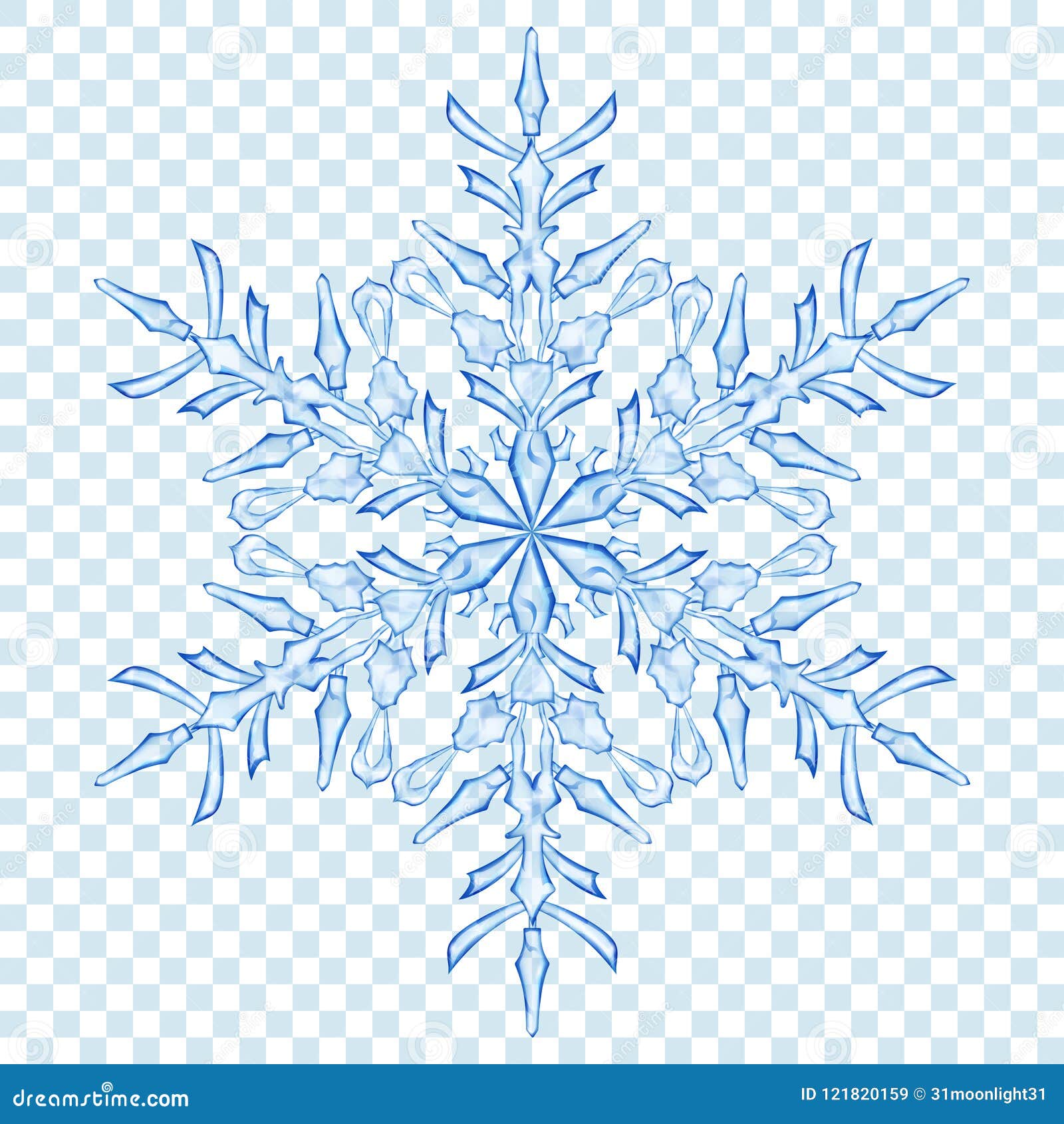 Big Translucent Christmas Snowflake Stock Vector - Illustration of ...