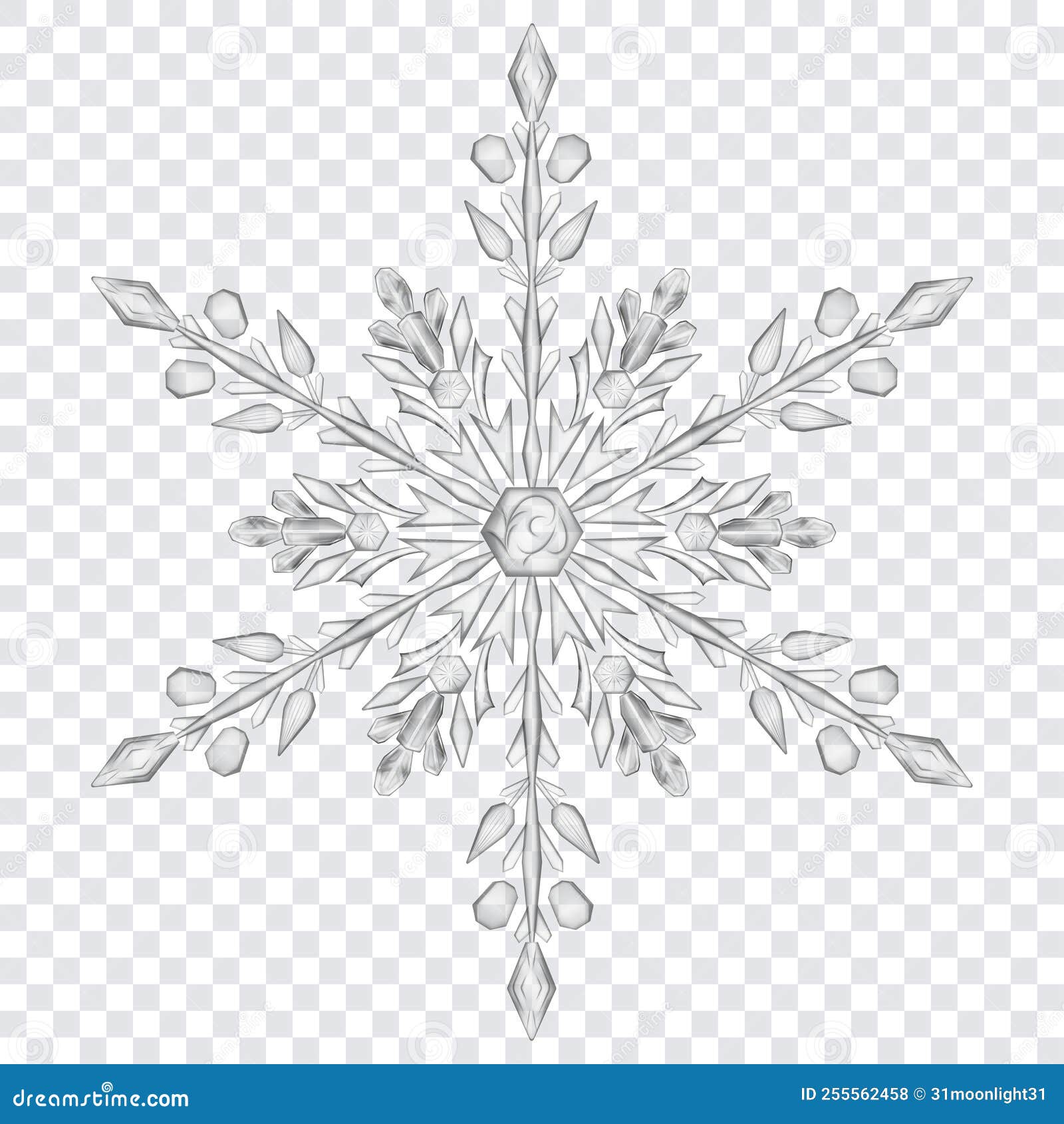 Big Translucent Christmas Snowflake Stock Vector - Illustration of ...