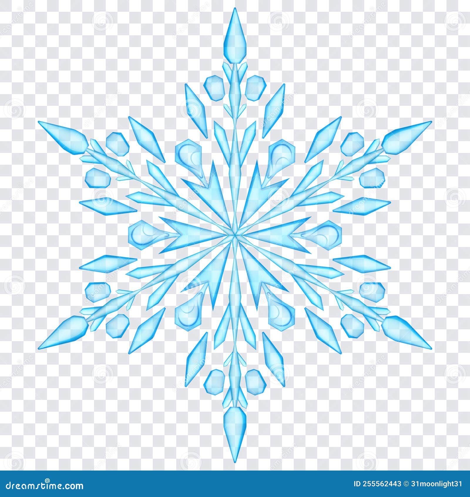 Big Translucent Christmas Snowflake Stock Vector - Illustration of ...