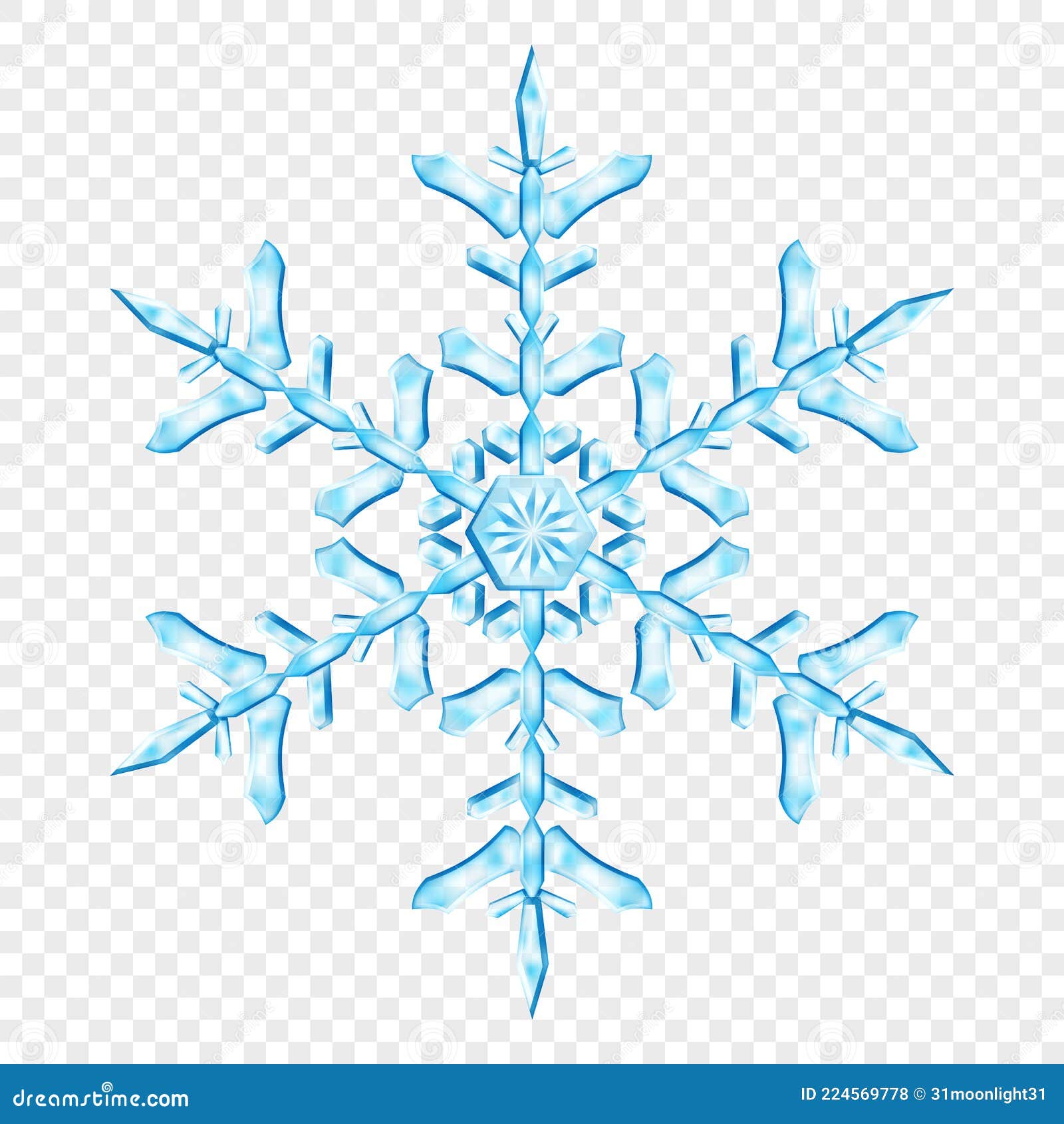 Big Translucent Christmas Snowflake Stock Vector - Illustration of ...