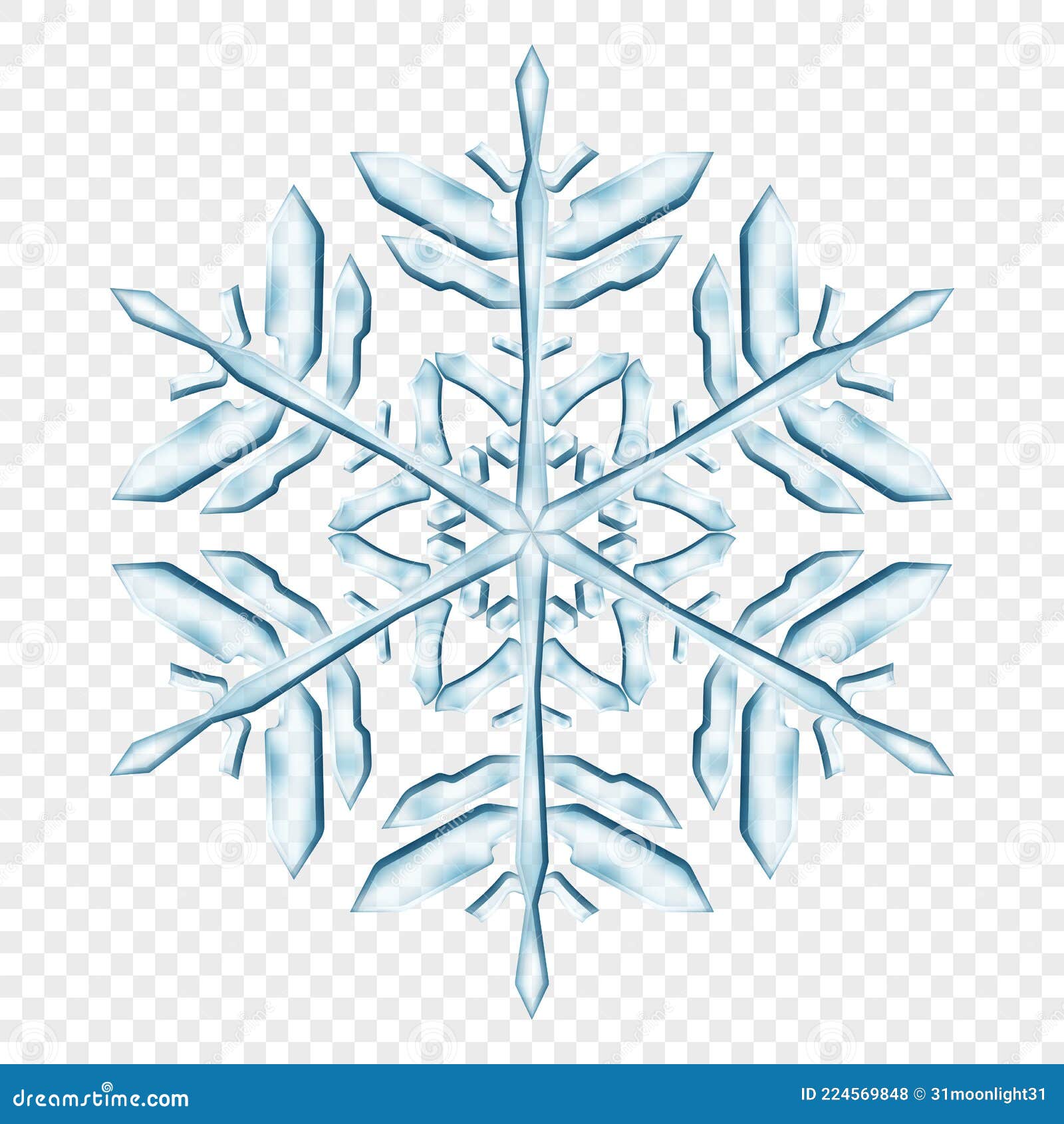 Big Translucent Christmas Snowflake Stock Vector - Illustration of ...