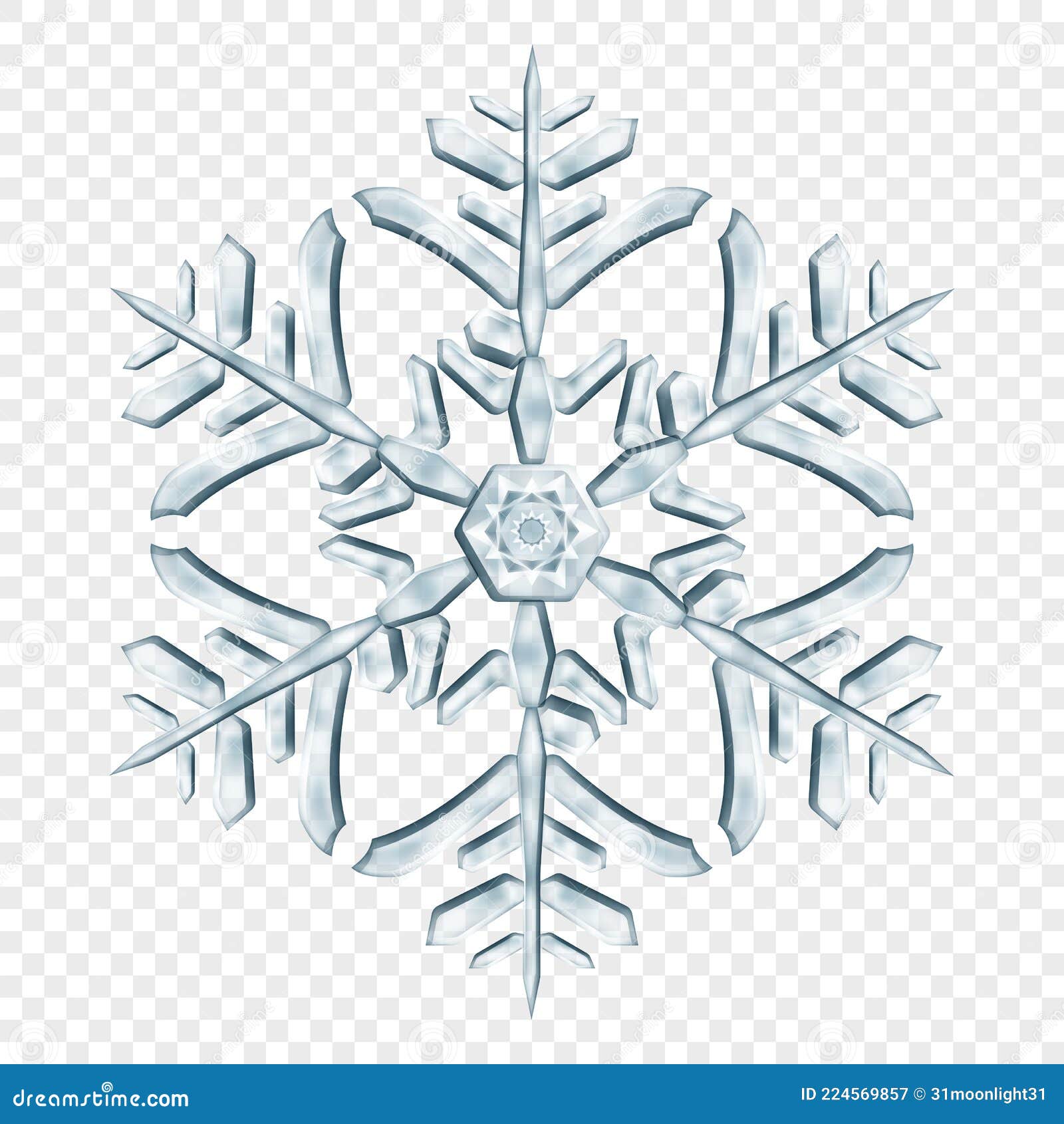 Big Translucent Christmas Snowflake Stock Vector - Illustration of snow ...