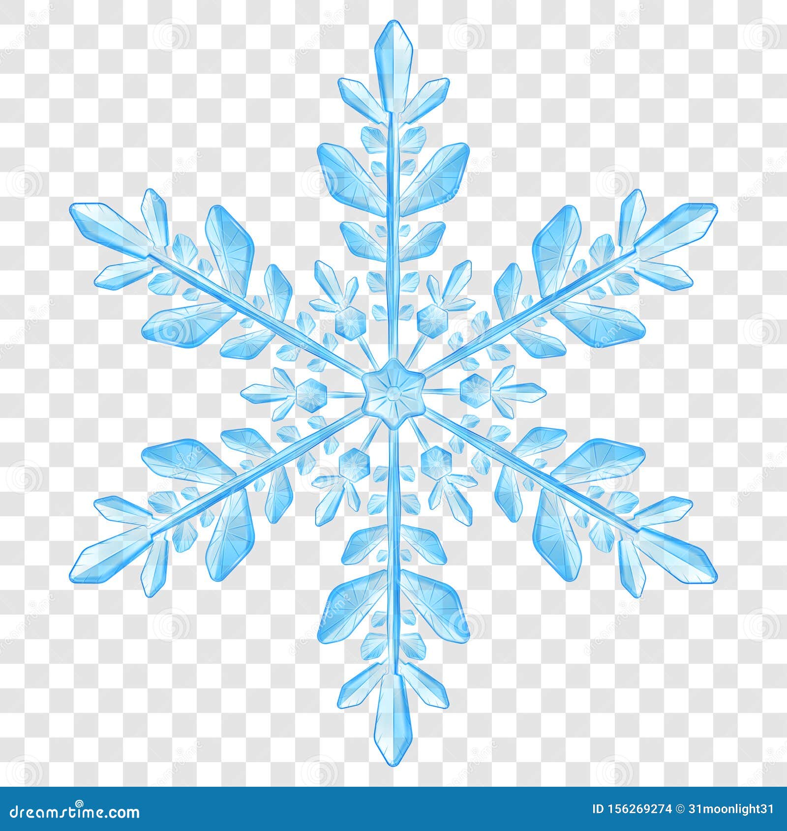 Big Translucent Christmas Snowflake Stock Vector - Illustration of ...