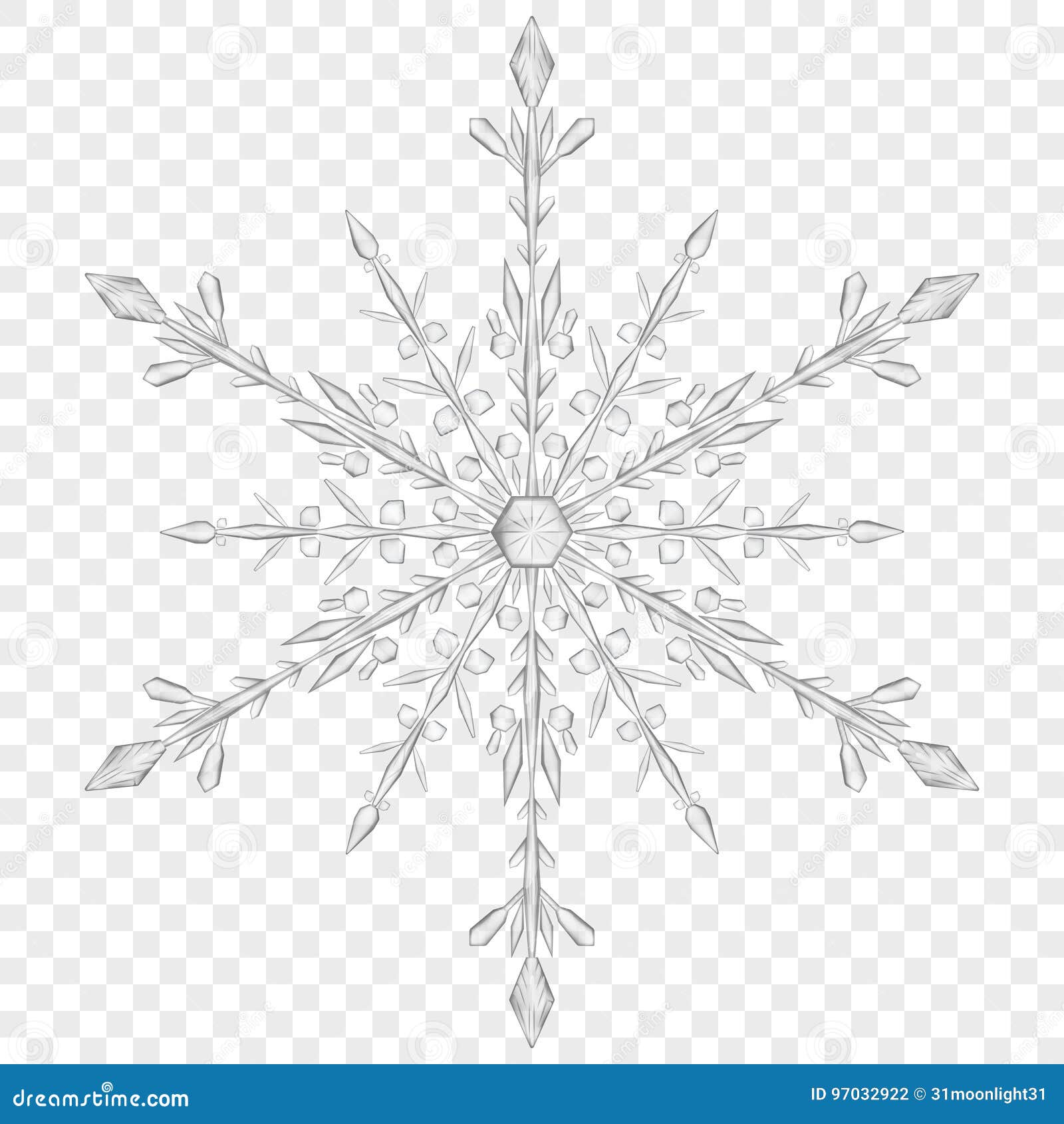 Big Translucent Christmas Snowflake Stock Vector - Illustration of ...
