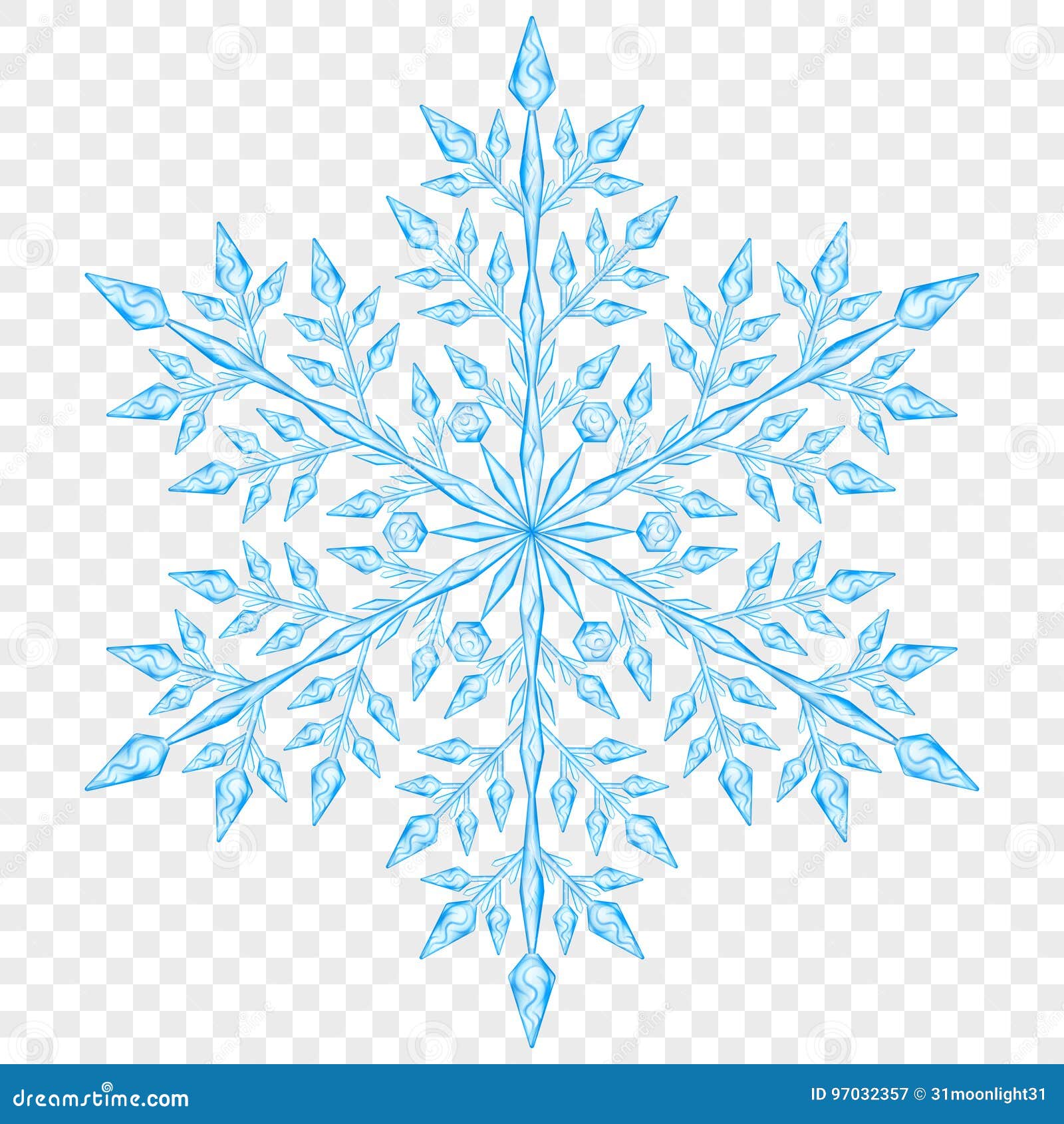 Big Translucent Christmas Snowflake Stock Vector - Illustration of ...