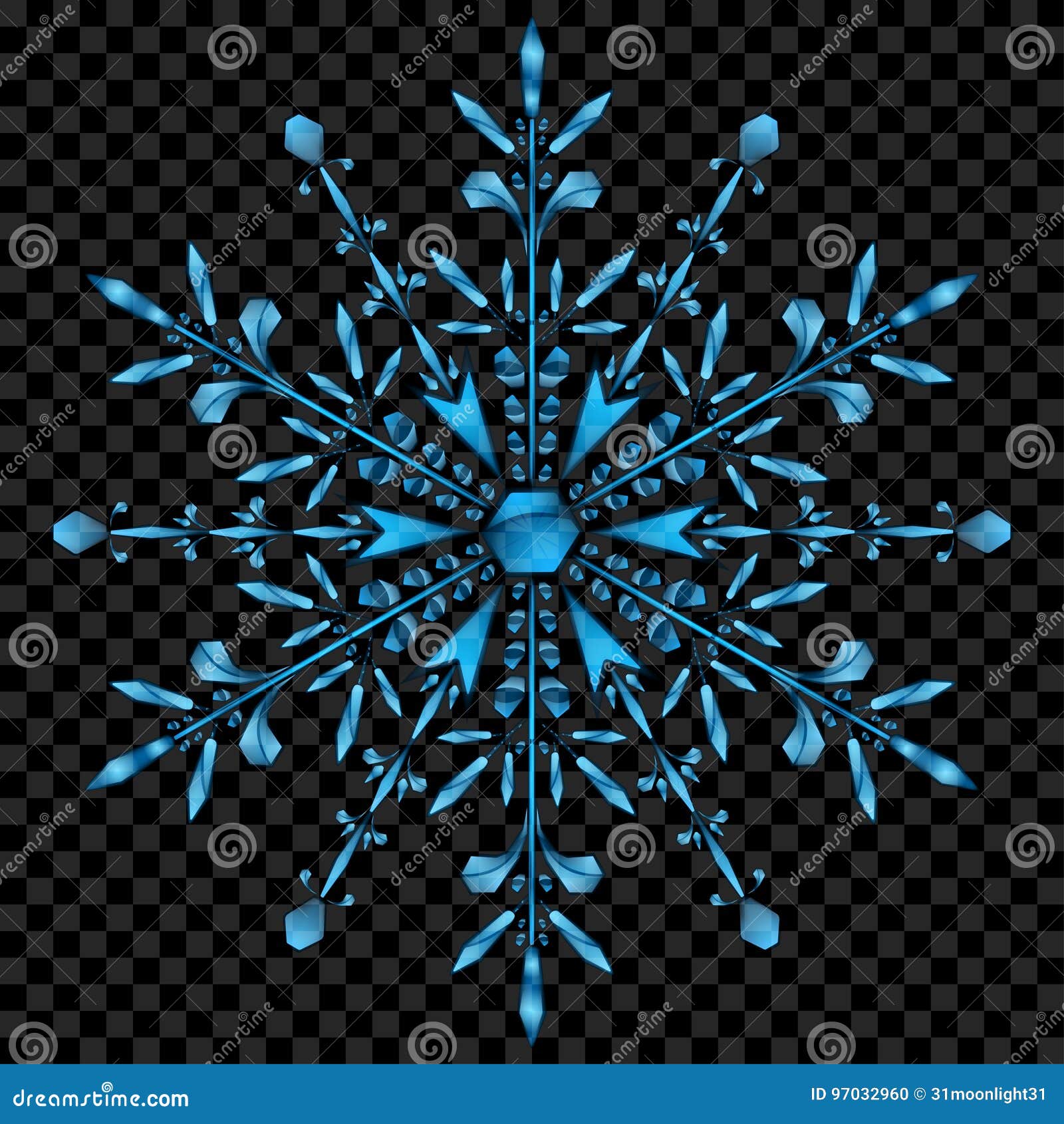 Big Translucent Christmas Snowflake Stock Vector - Illustration of ...