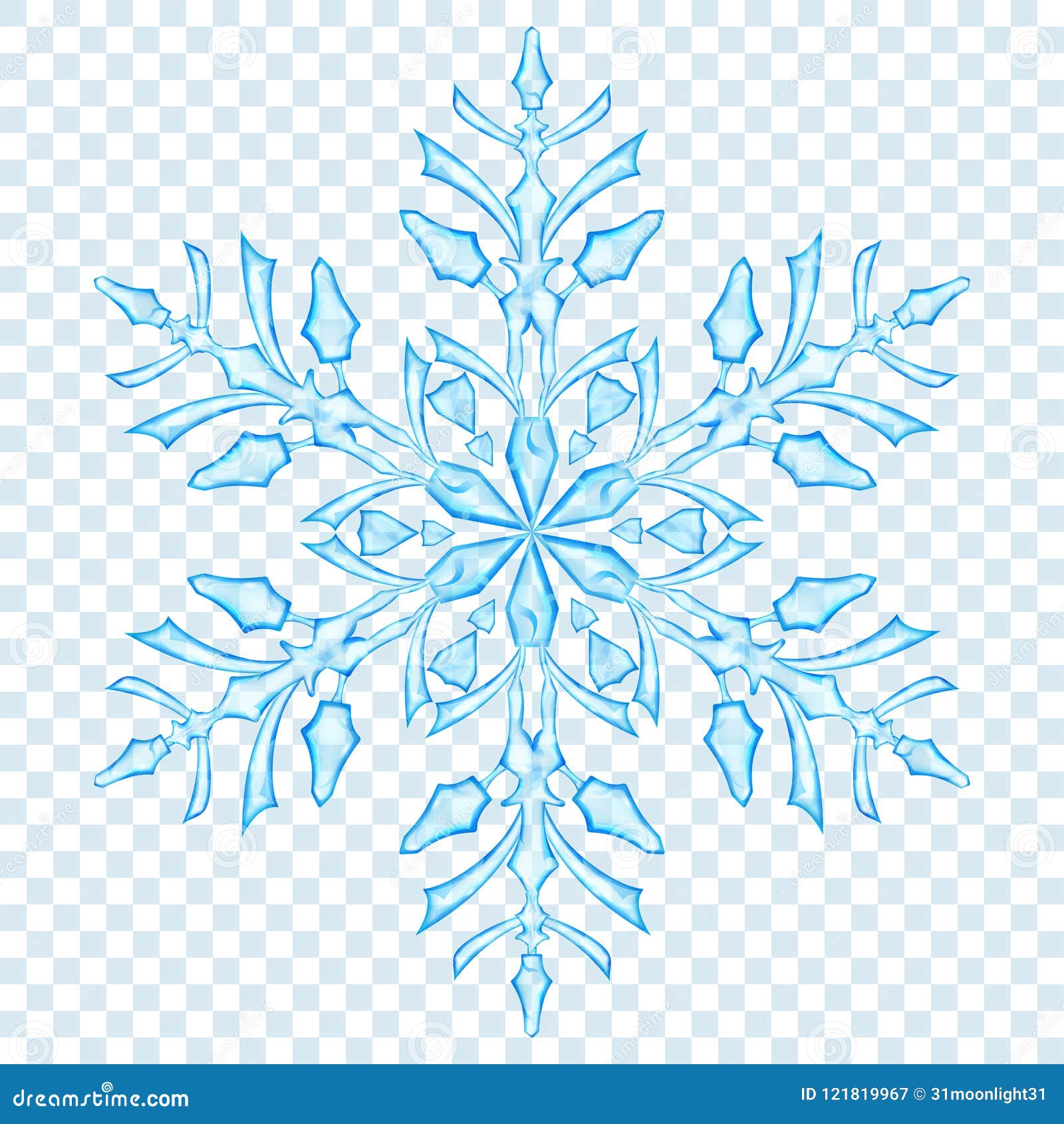 Big Translucent Christmas Snowflake Stock Vector - Illustration of ...