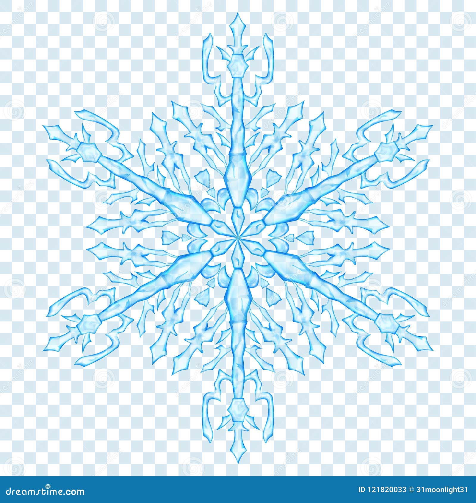 Big Translucent Christmas Snowflake Stock Vector - Illustration of ...