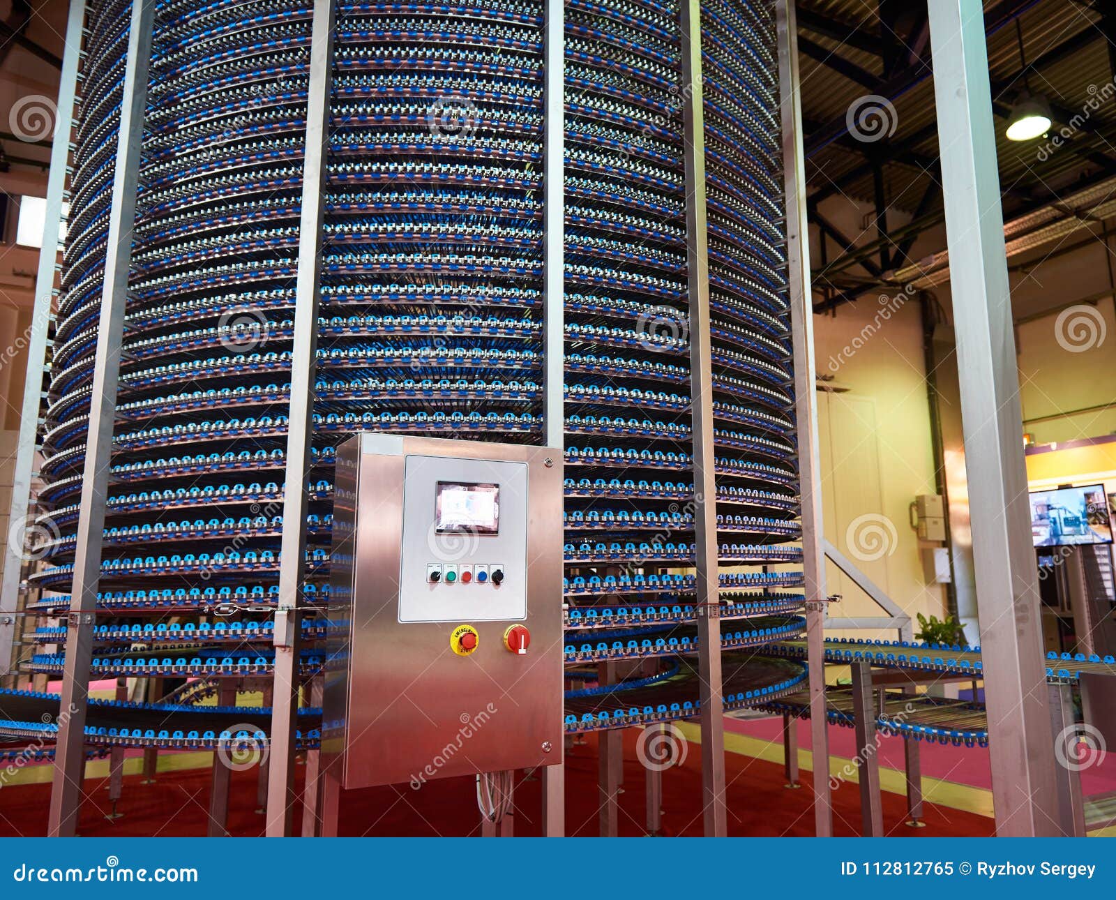 Transport Conveyor for Bread Factory Stock Image - Image of bread ...