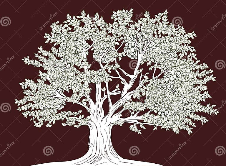 Big tree stock vector. Illustration of leaves, branch - 18543455