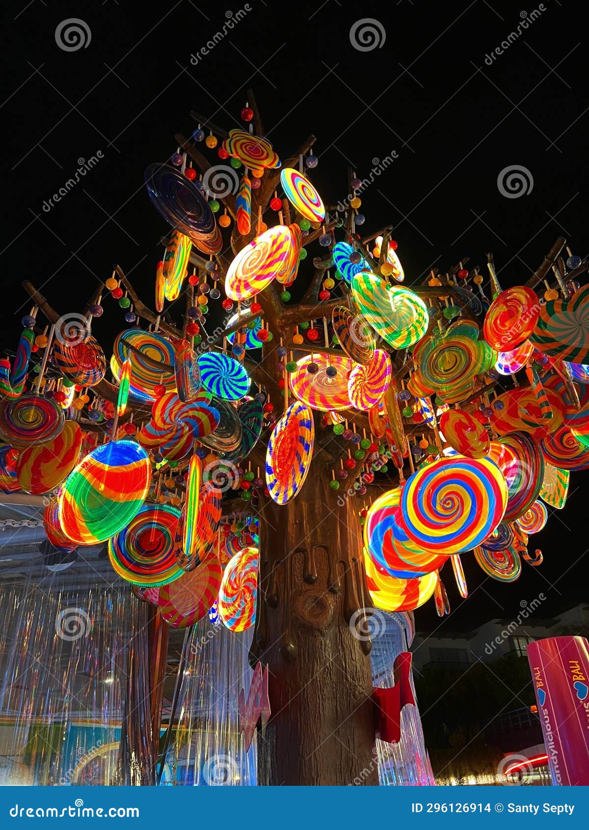 Candy light tree stock photo. Image of decorative, texture - 296126914
