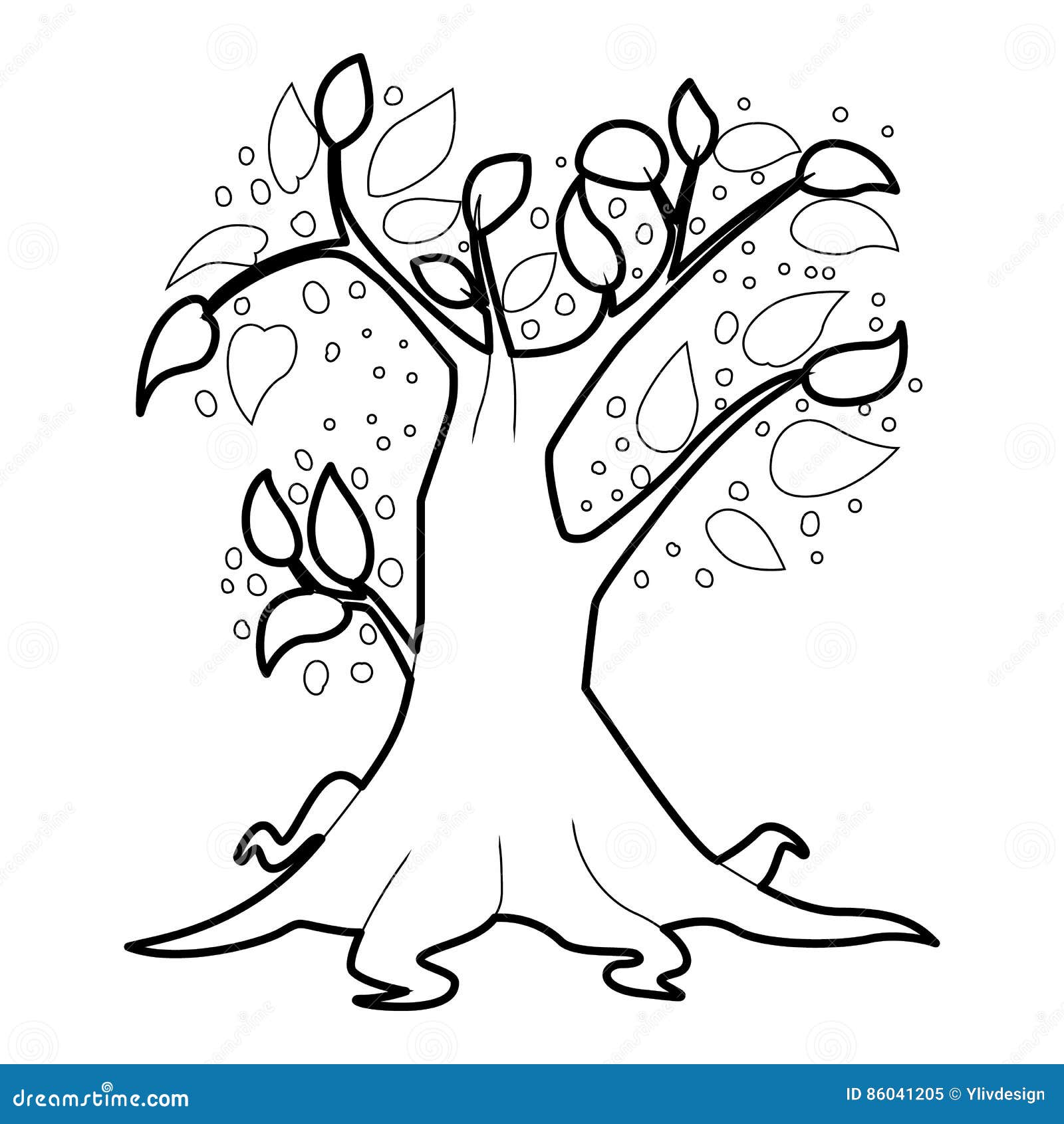 Big Tree Icon, Outline Style Stock Vector - Illustration of decorative ...