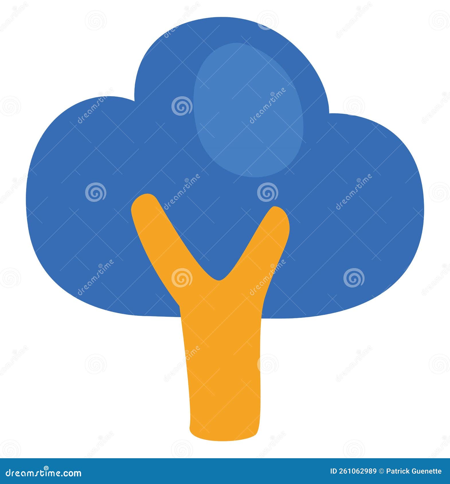 Big tree, icon stock vector. Illustration of black, life - 261062989