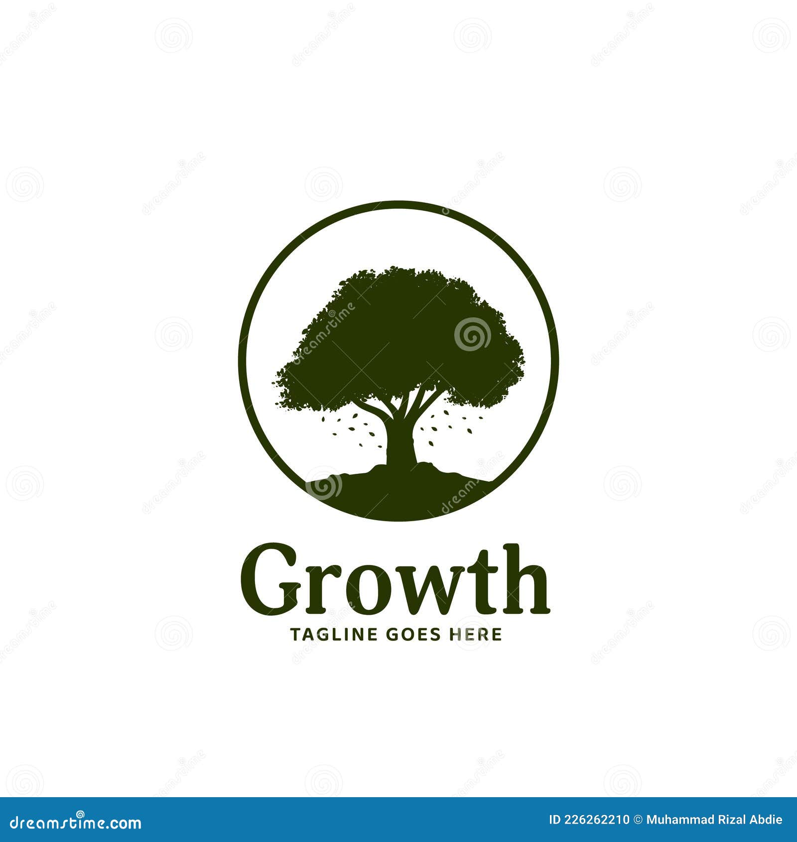 Big Tree Logo Badge, Big Tree Growth of Nature Logo Silhouette Icon ...