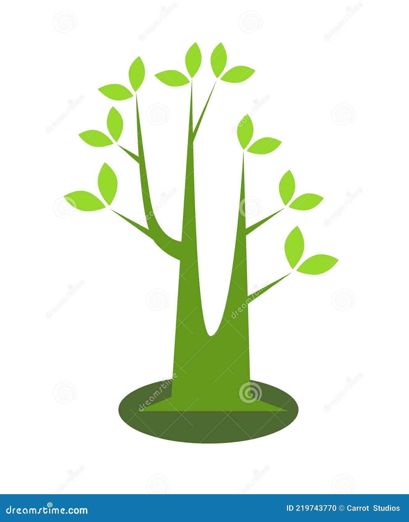 Big tree logo illustration stock vector. Illustration of trees - 219743770