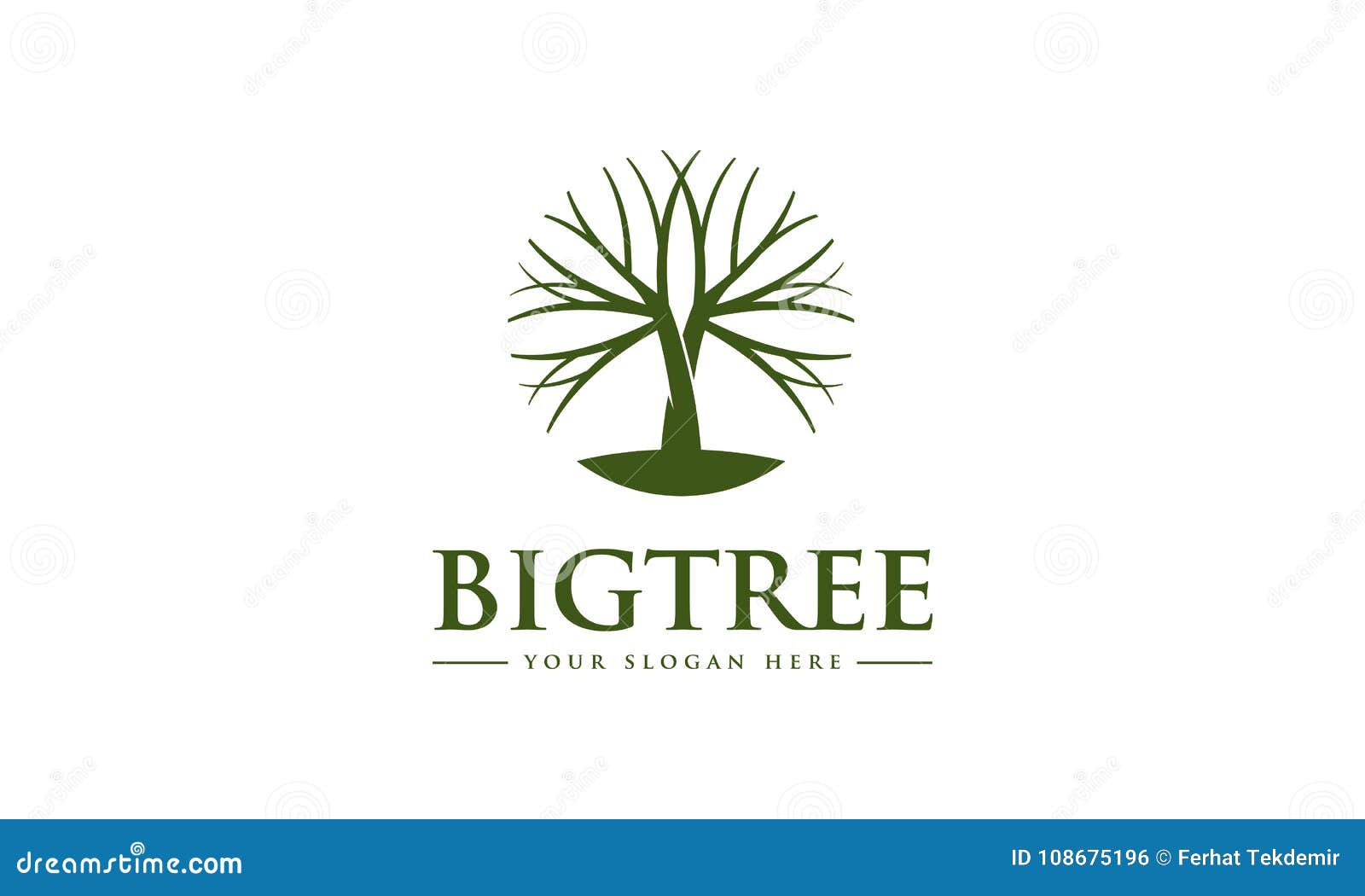 Big Tree Logo Template stock vector. Illustration of tree - 108675196