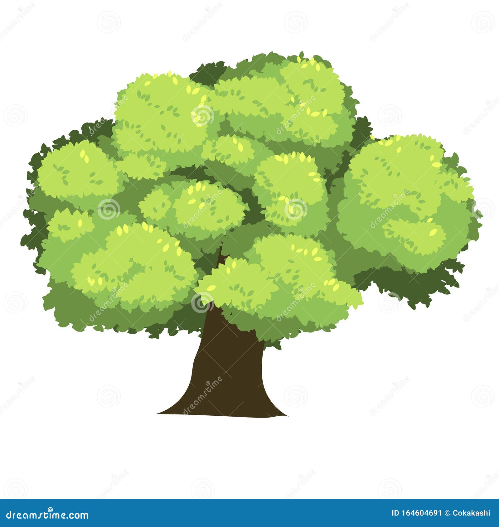 Big Tree Minimal Design Illustration Vector. Stock Vector ...