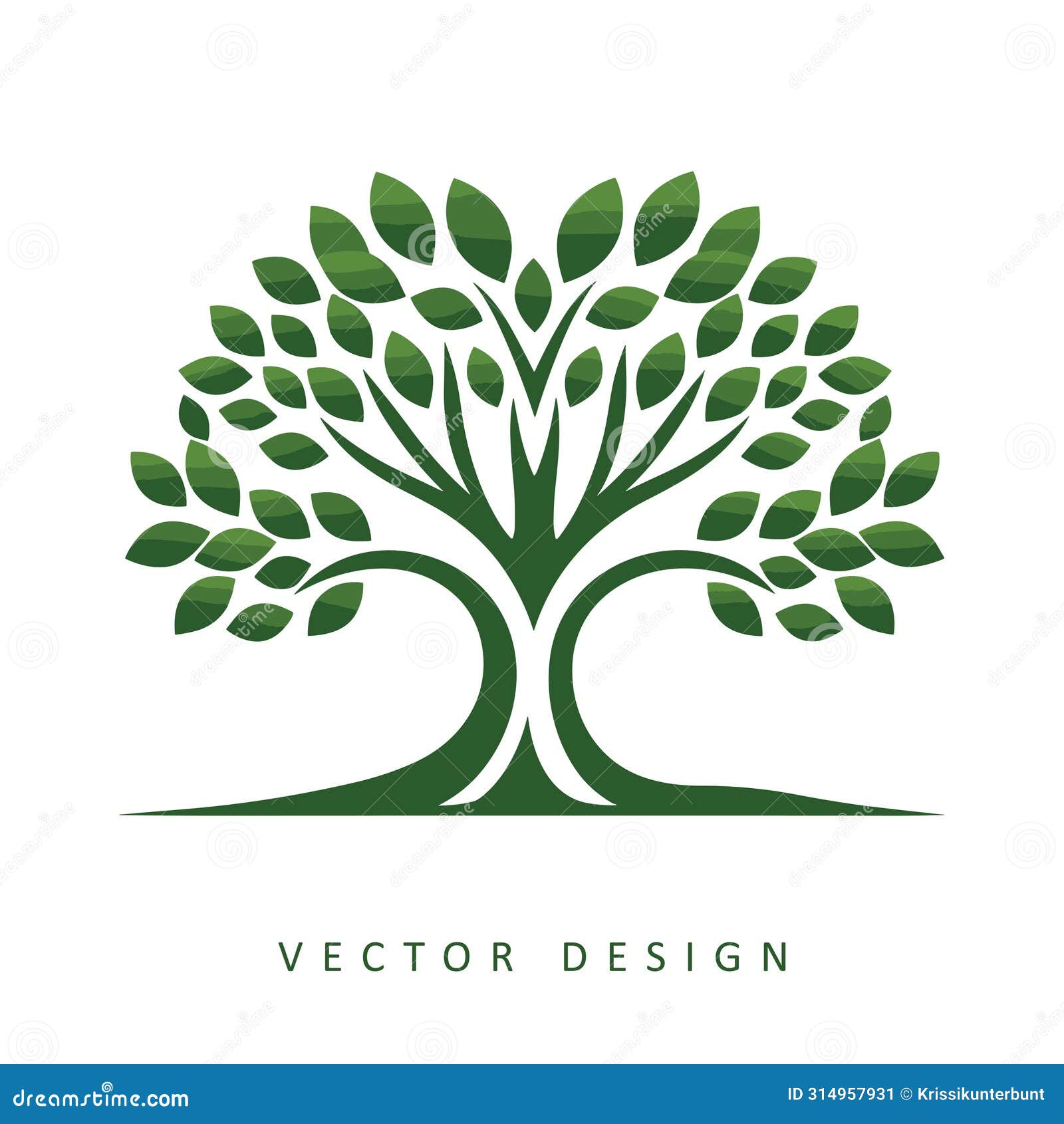 Big Tree Minimalist Vector Design AI Generated Stock Vector ...