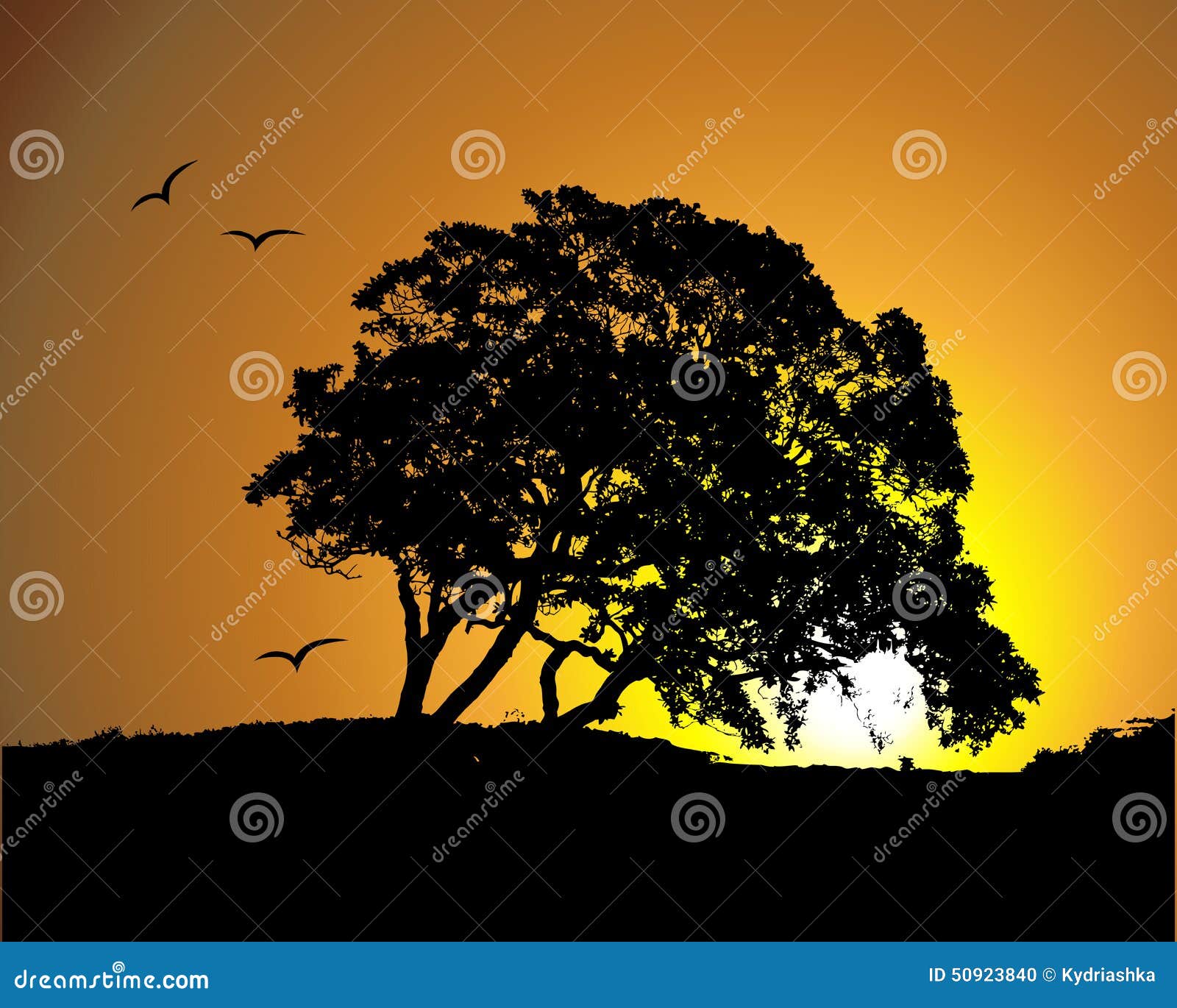 Big Tree Silhouette Stock Illustrations – 7,600 Big Tree Silhouette ...