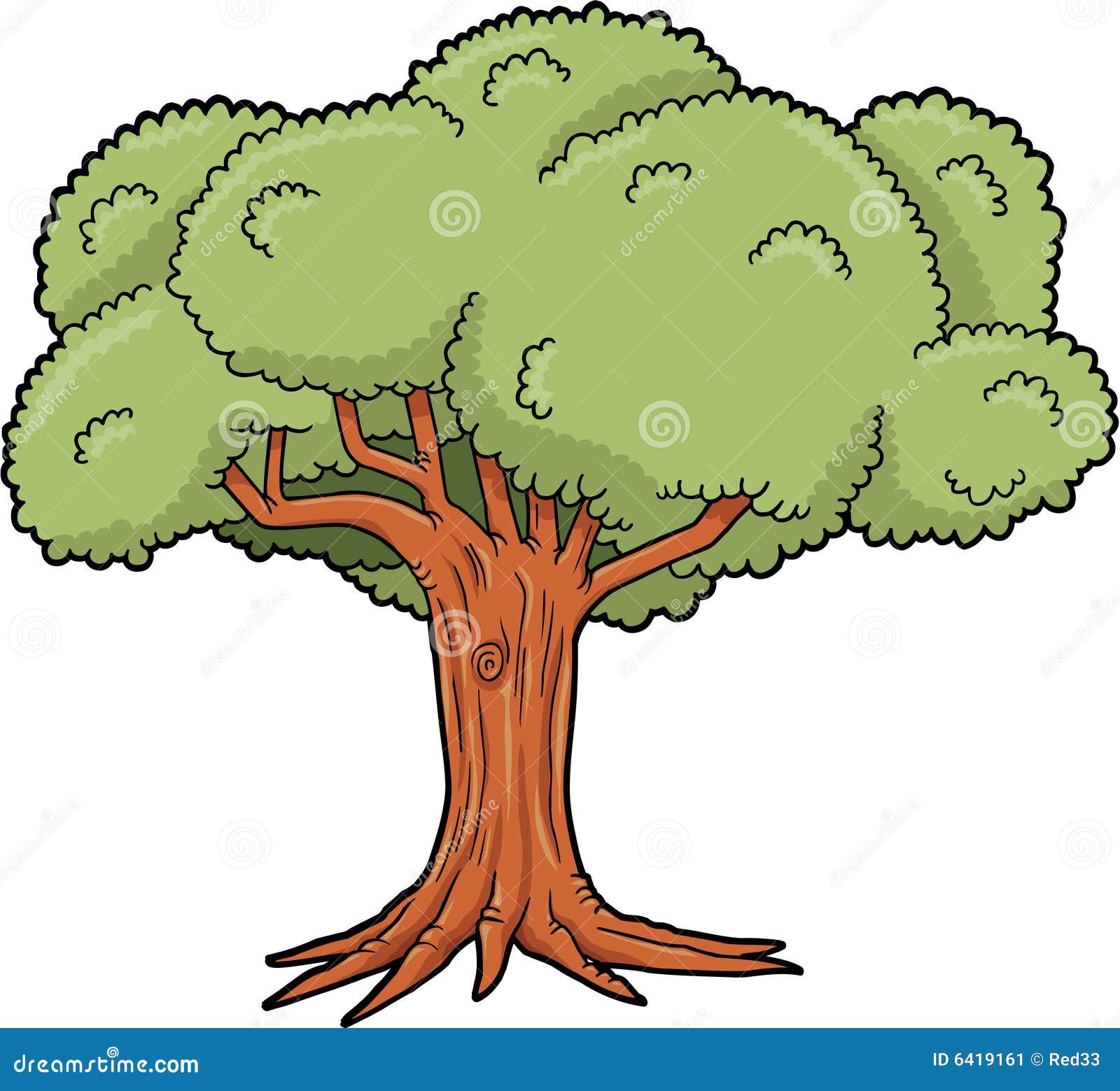 Big Tree Vector stock vector. Illustration of tree, forest - 6419161