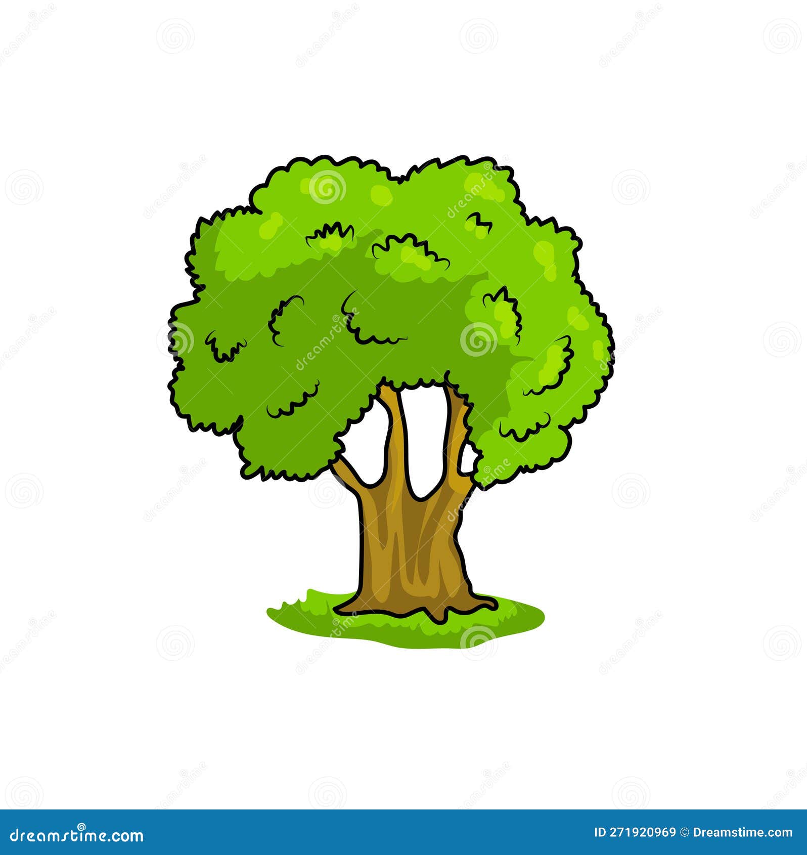Big Tree Vector Illustration Stock Vector - Illustration of white ...