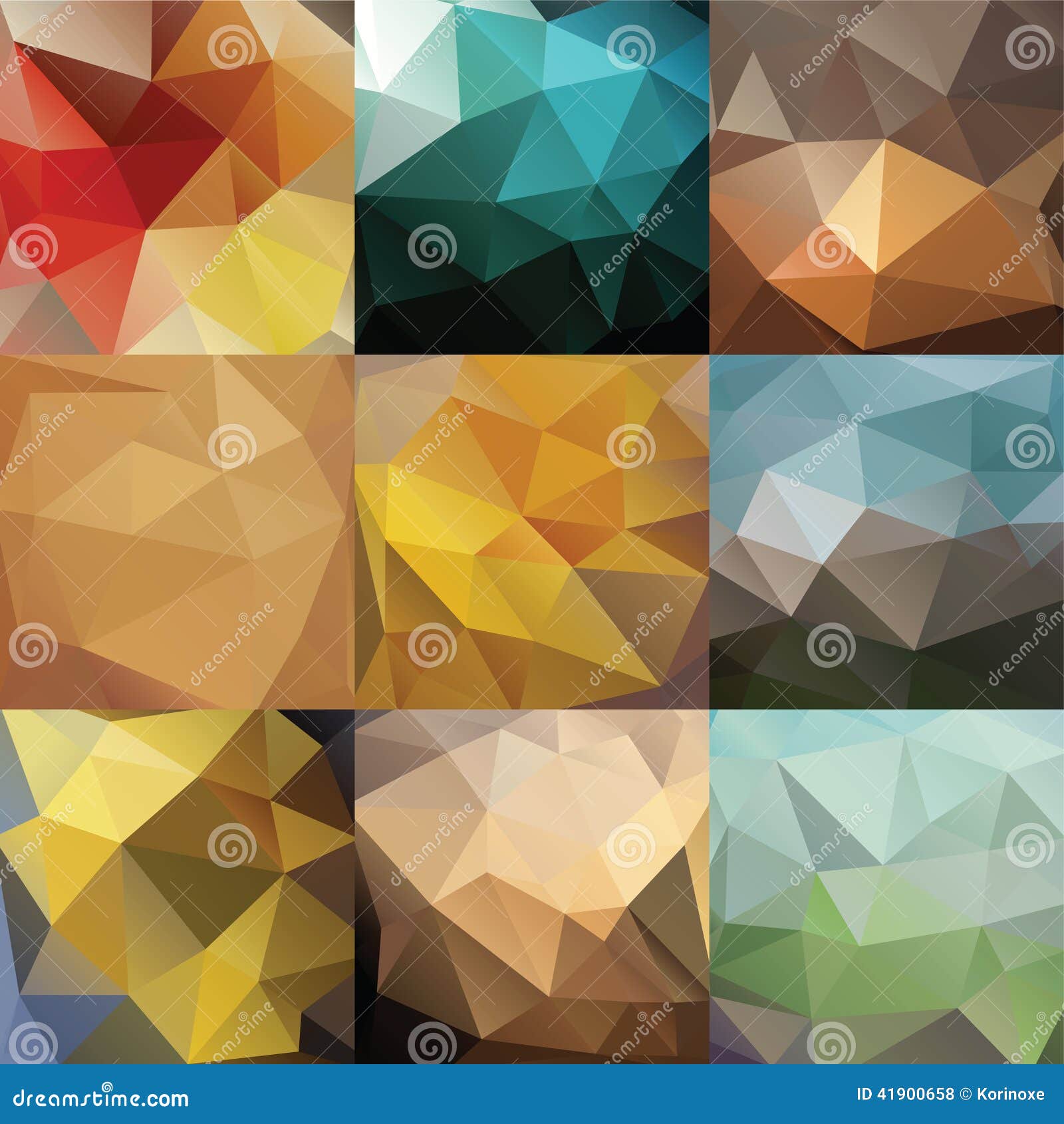 Big Triangle Background Set Stock Vector - Illustration of futuristic ...