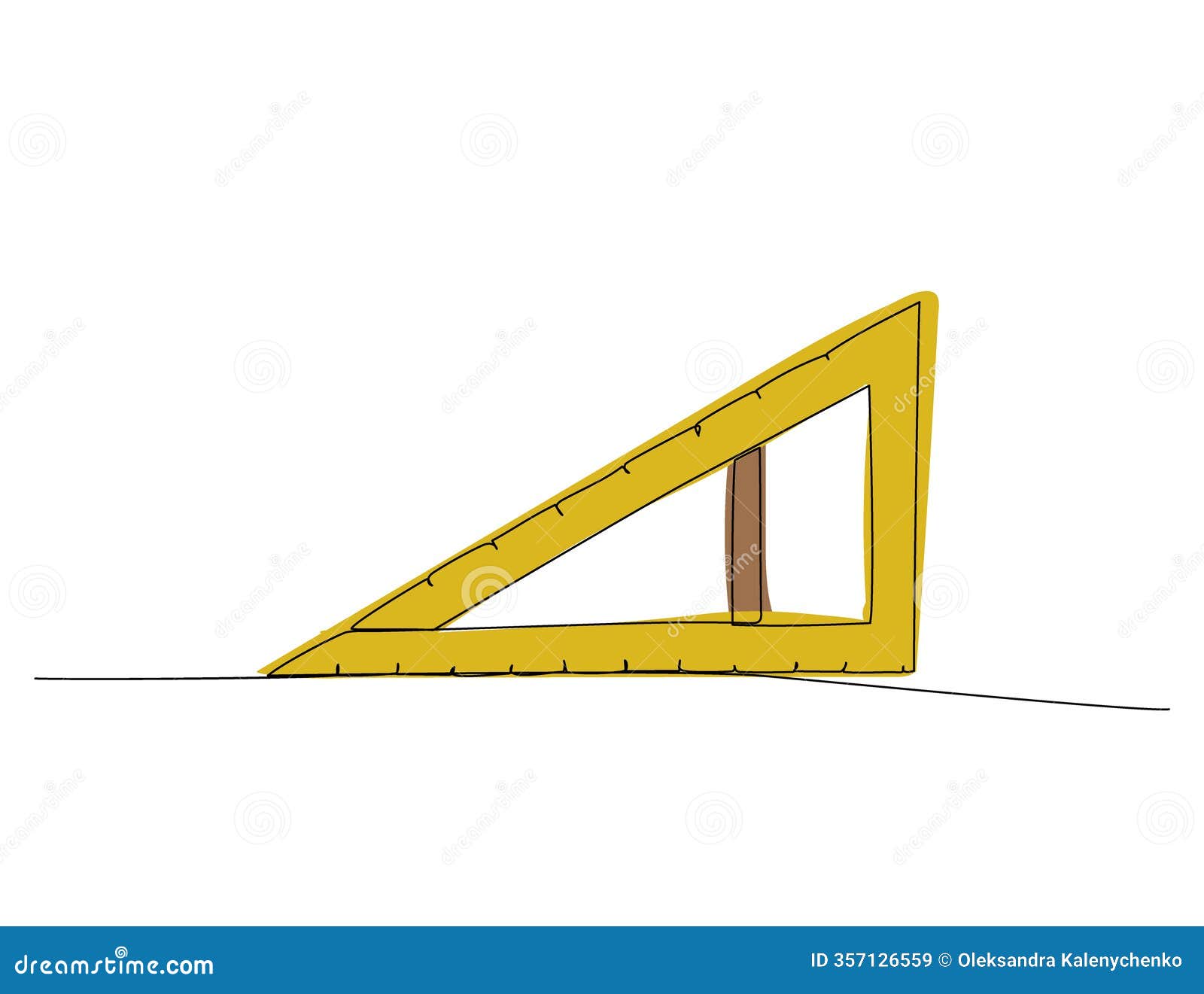 Big Triangular Ruler for Math Lessons, Square, Geometry, Technical ...