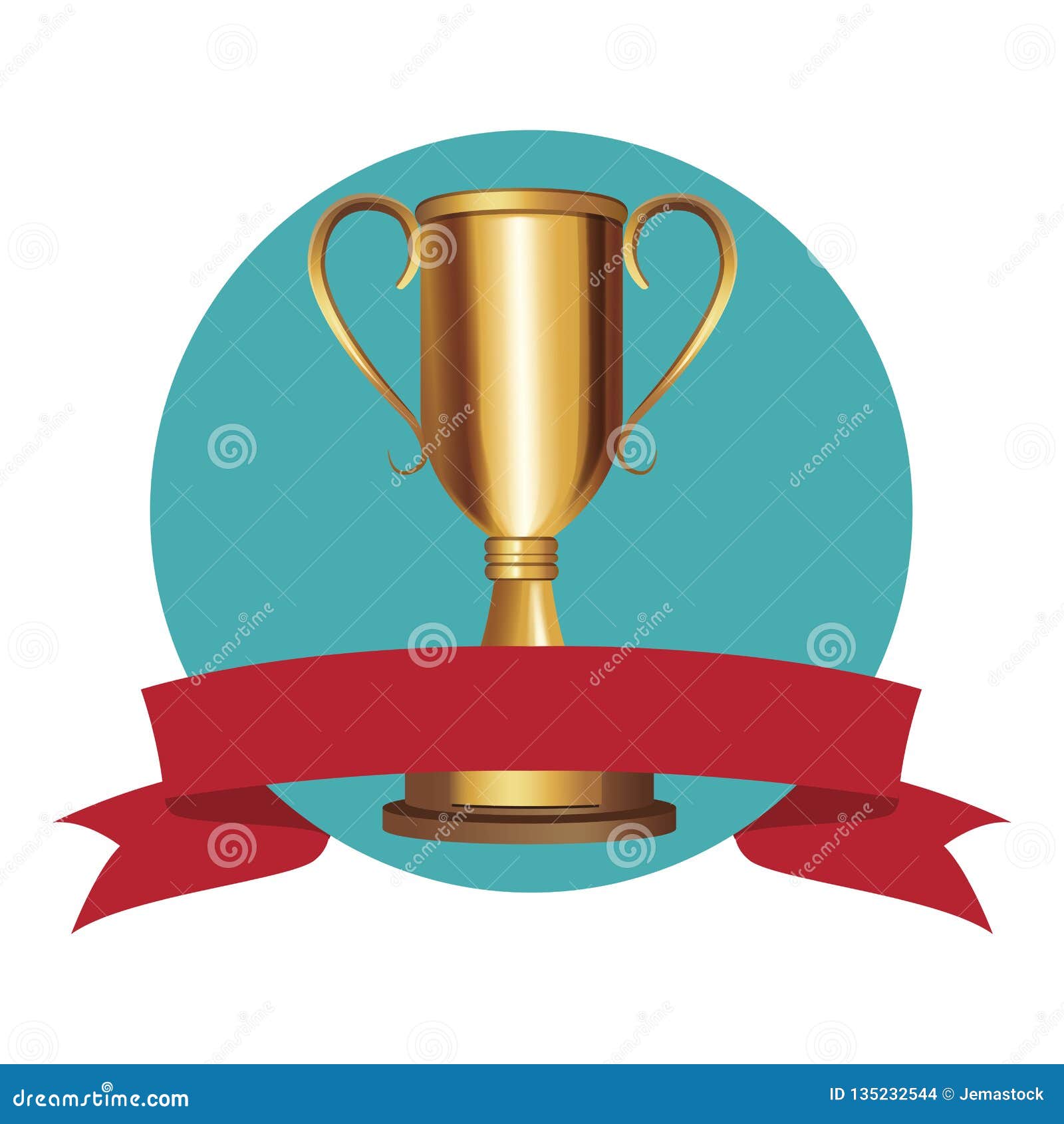 Big trophy icon stock vector. Illustration of object - 135232544