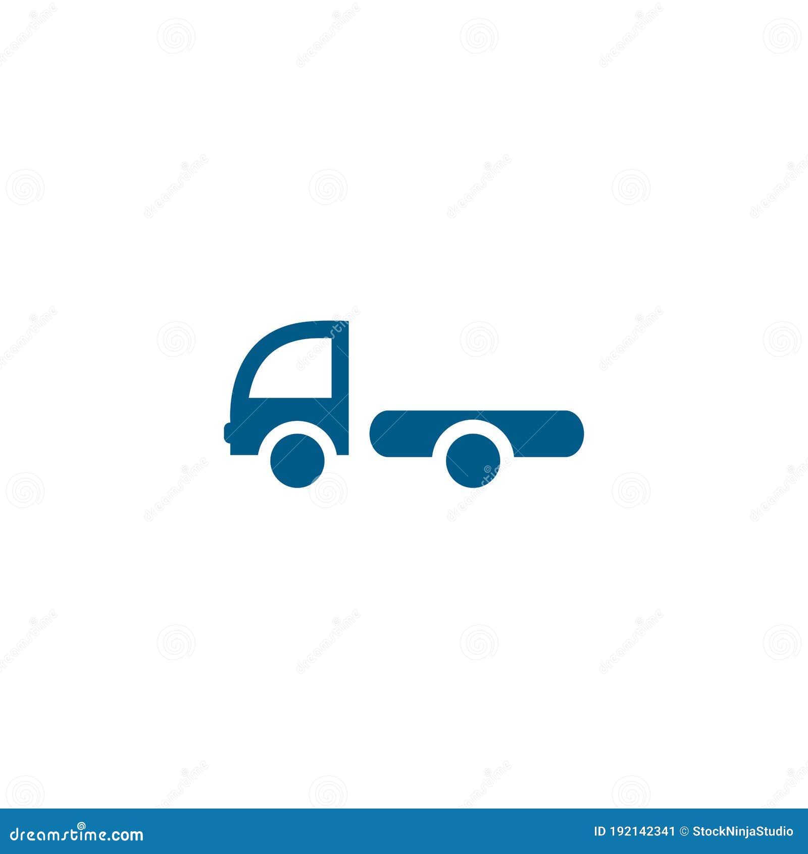 Big Truck Blue Icon on White Background. Blue Flat Style Vector ...