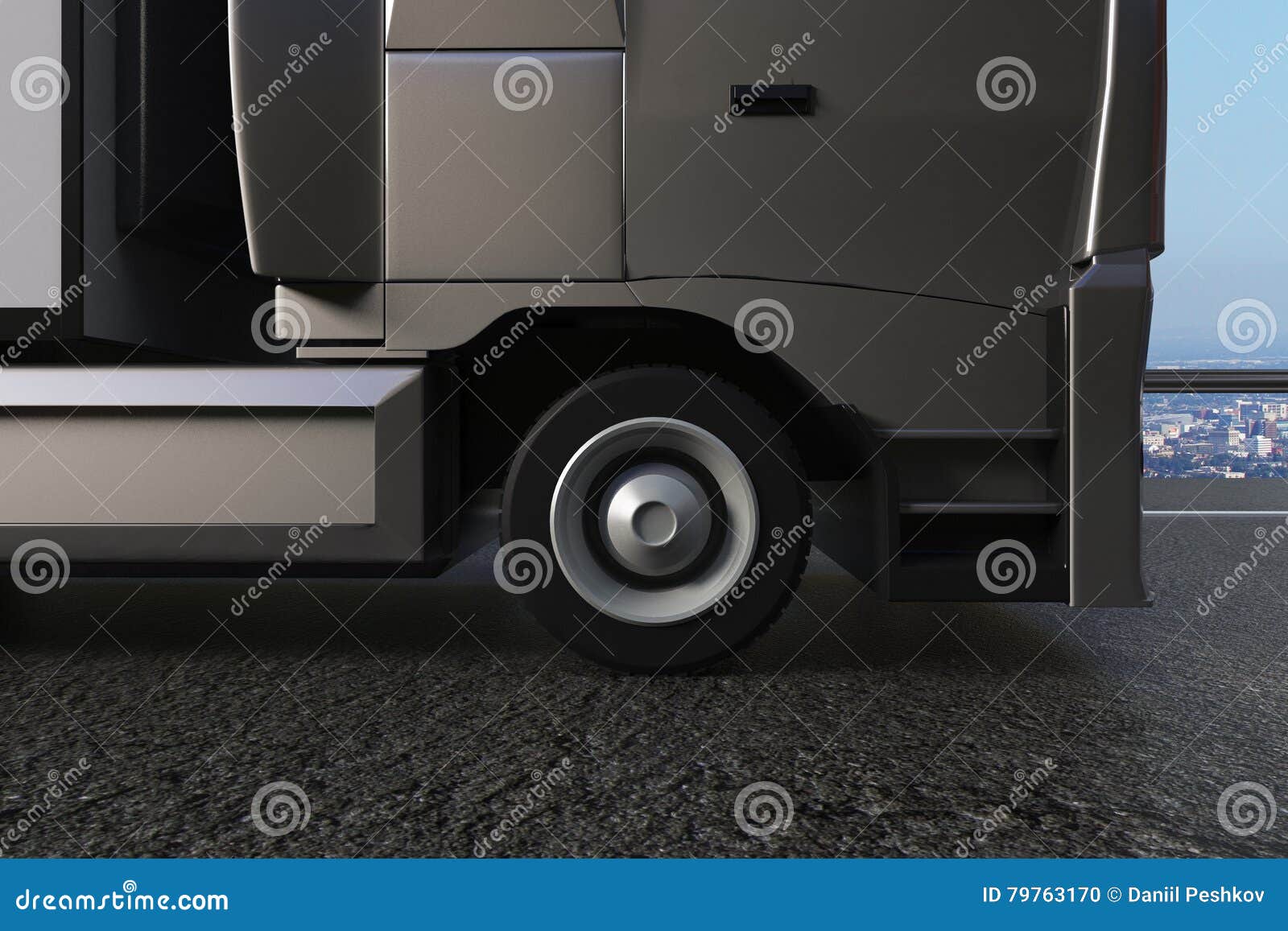 Big truck closeup stock illustration. Illustration of semi - 79763170