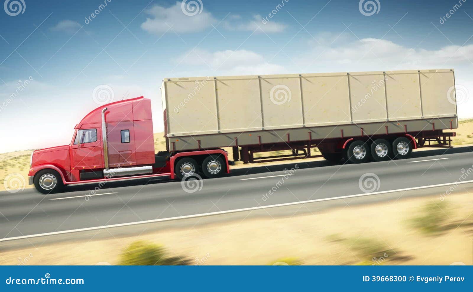 Big truck on a highway stock footage. Video of power - 39668300