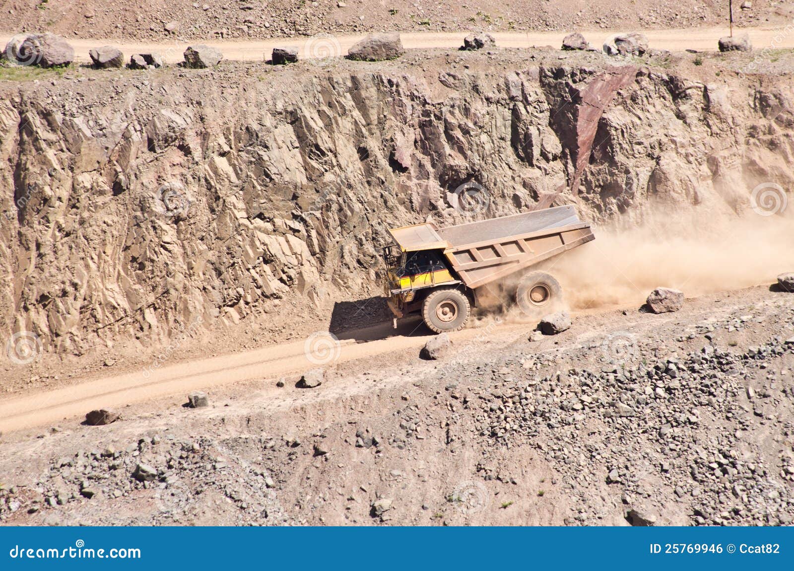 Big truck in quarry stock photo. Image of earth, exploitation - 25769946