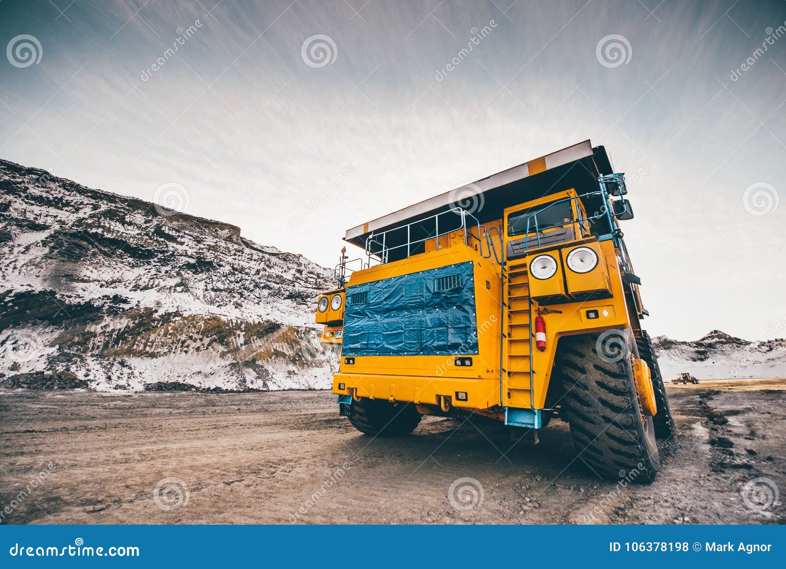 Big Truck Working in Open Pit. Stock Photo - Image of exploitation ...