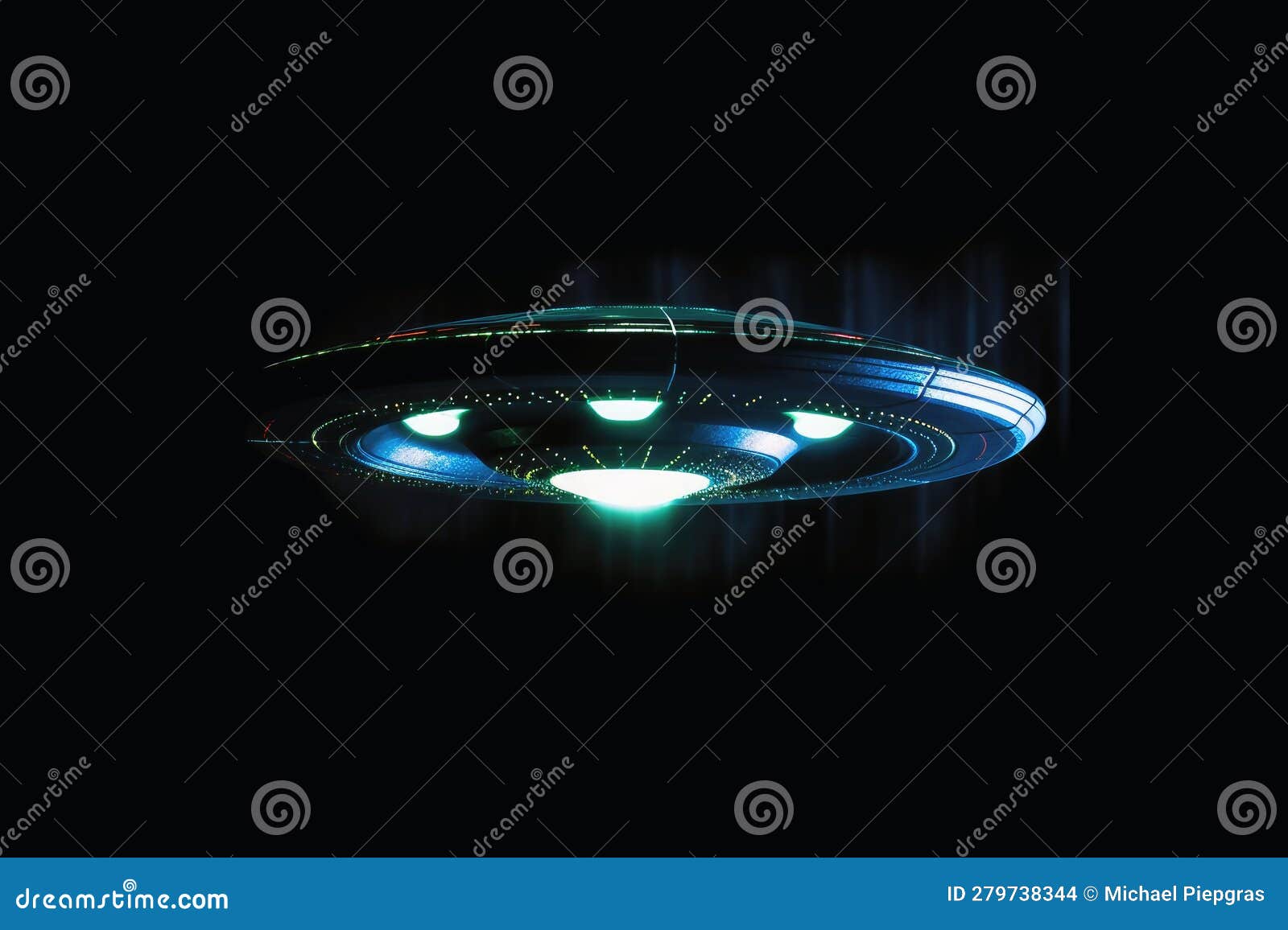A Big UFO in the Sky Created with Generative AI Technology Stock ...