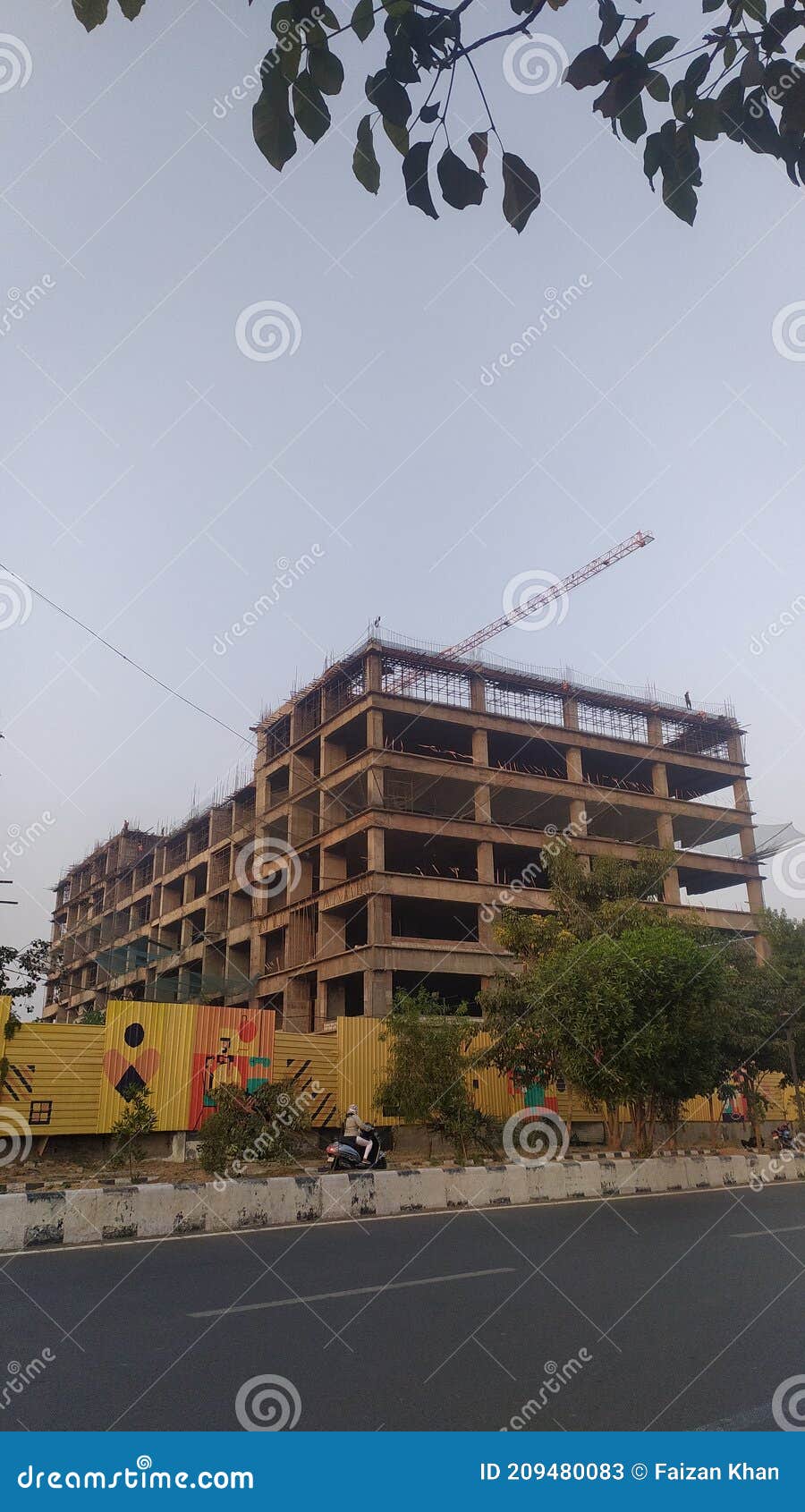 Big Under Construction Building Stock Image - Image of transport ...