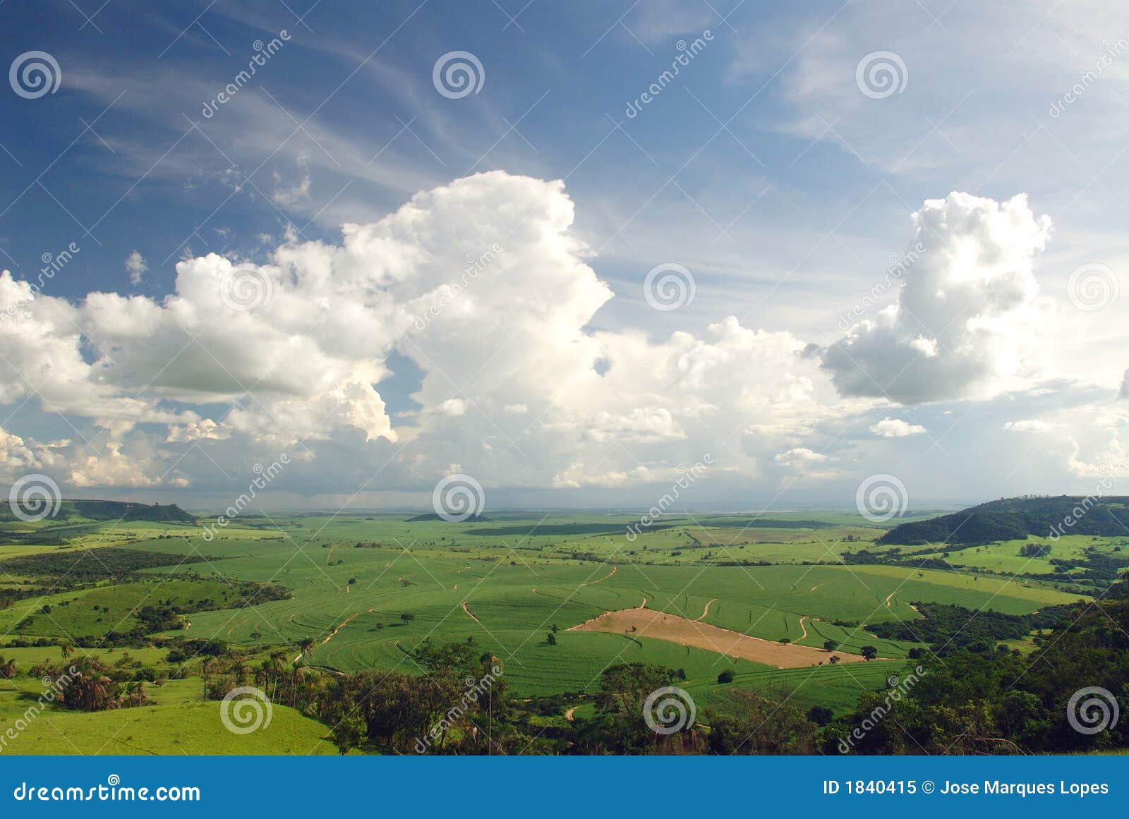 Big valley stock image. Image of valley, grass, farm, field - 1840415