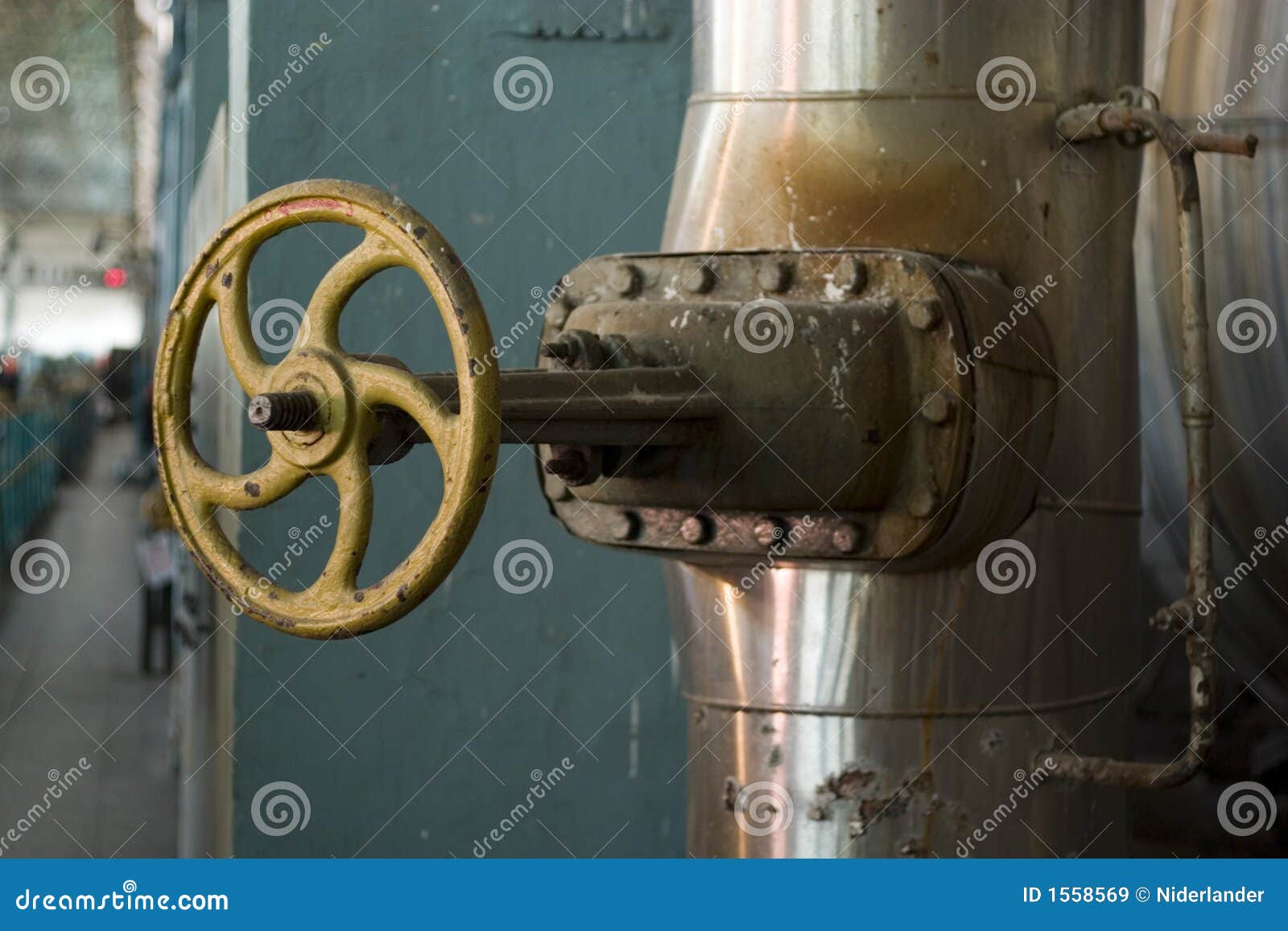Big valve stock image. Image of repairing, conveyor, distribute - 1558569