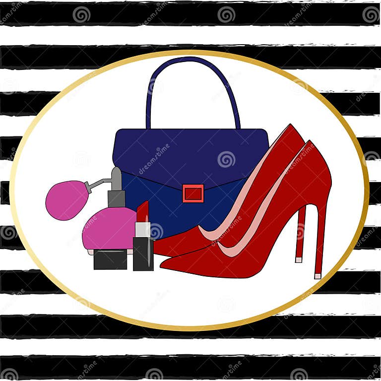 Big Vector Fashion Sketch Set Hand Drawn Graphic Lips Eye Heels