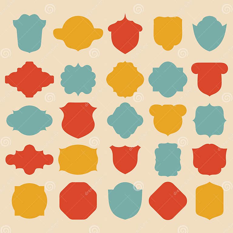 Big Vector Set of Different Color Labels. Stock Vector - Illustration ...