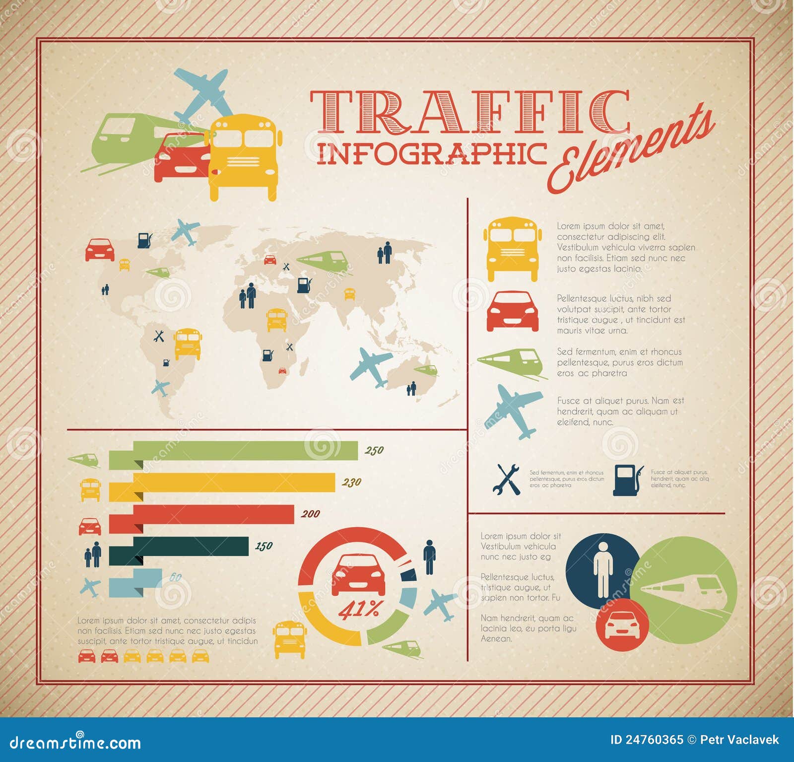 Big Vector Set of Traffic Infographic Elements Stock Vector ...